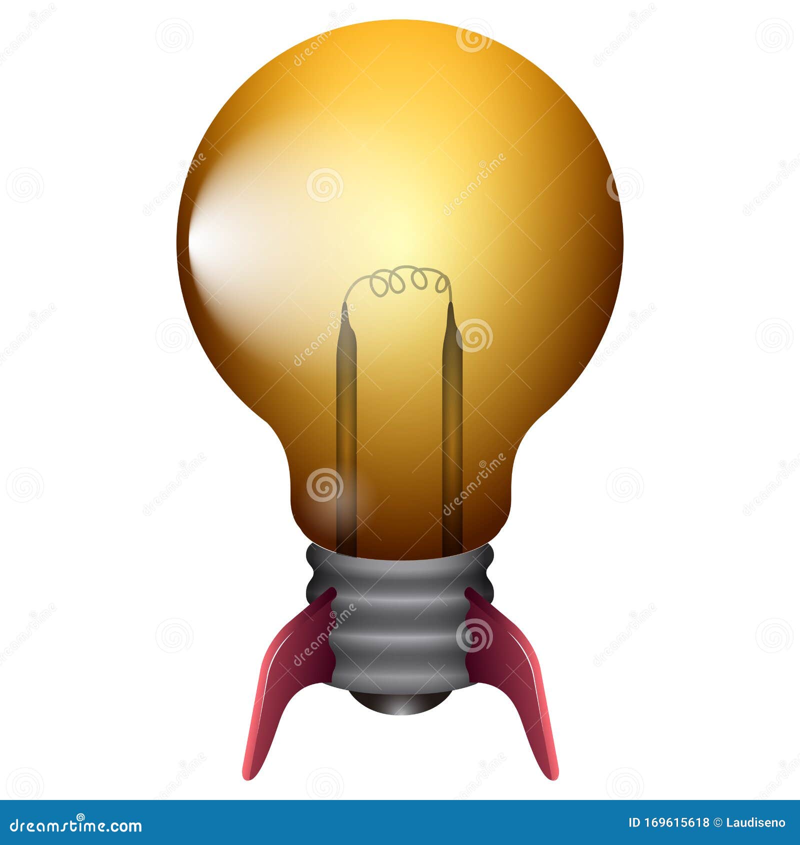 Light bulb shaped rocket stock vector. Illustration of rocket - 169615618