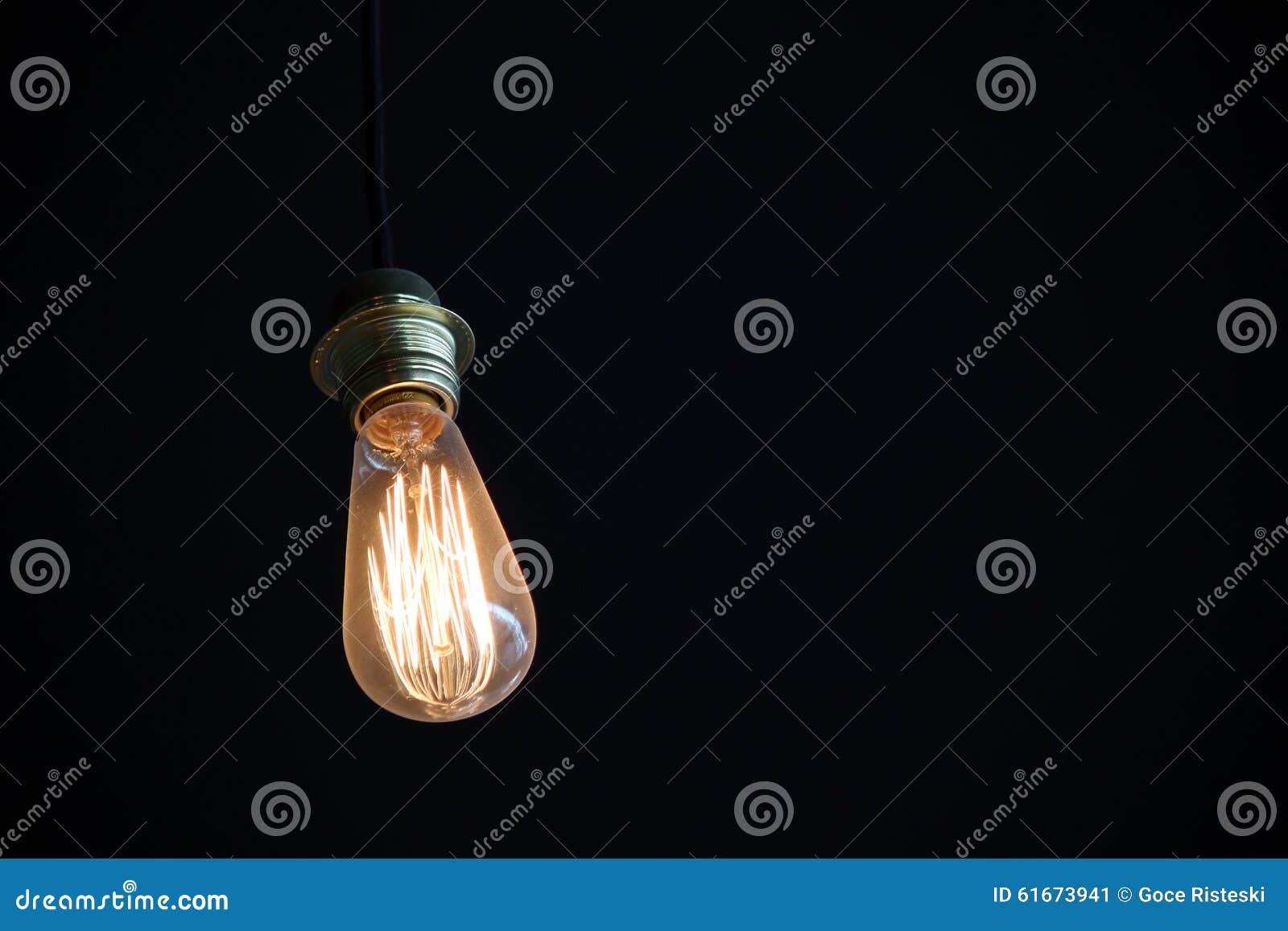 Light bulb shines stock image. Image of bright, glass - 61673941