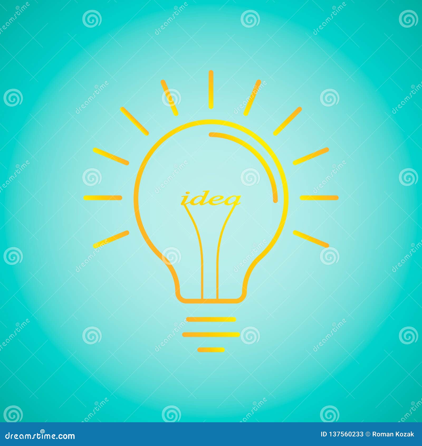 Light Bulb with Shining Rays and `idea` Word. Stock Vector ... Light Bulb with Shining Rays and `idea` Word. Stock Vector ...