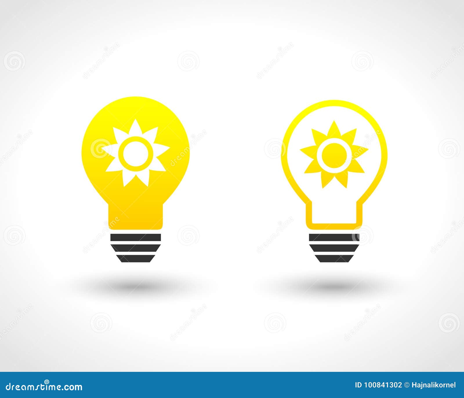 Lightbulb with shiny sun stock vector. Illustration of vector - 100841302