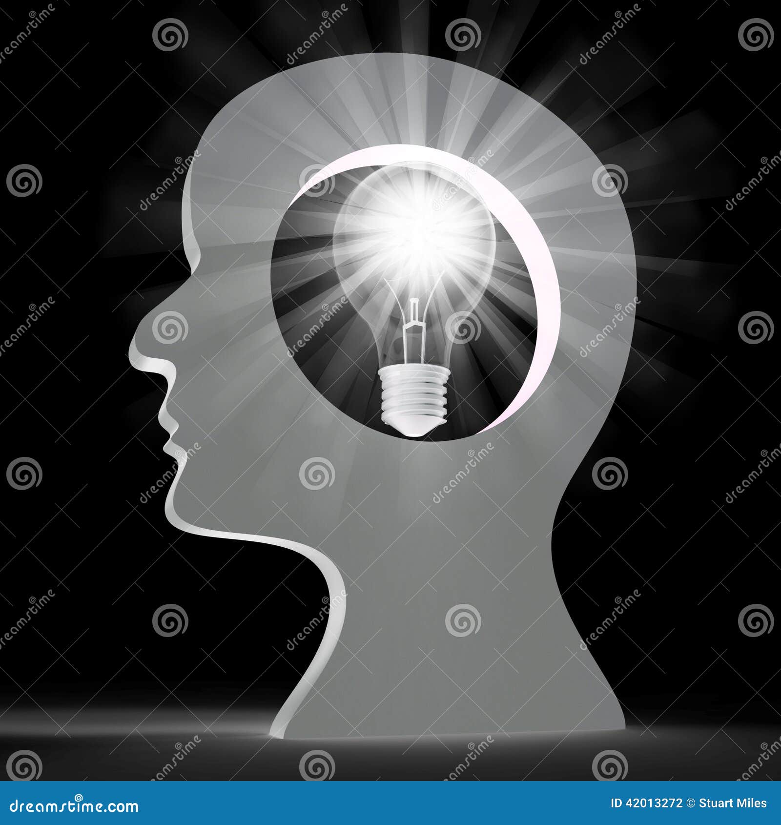 Light Bulb Shows Think about it and Creativity Stock Illustration ...