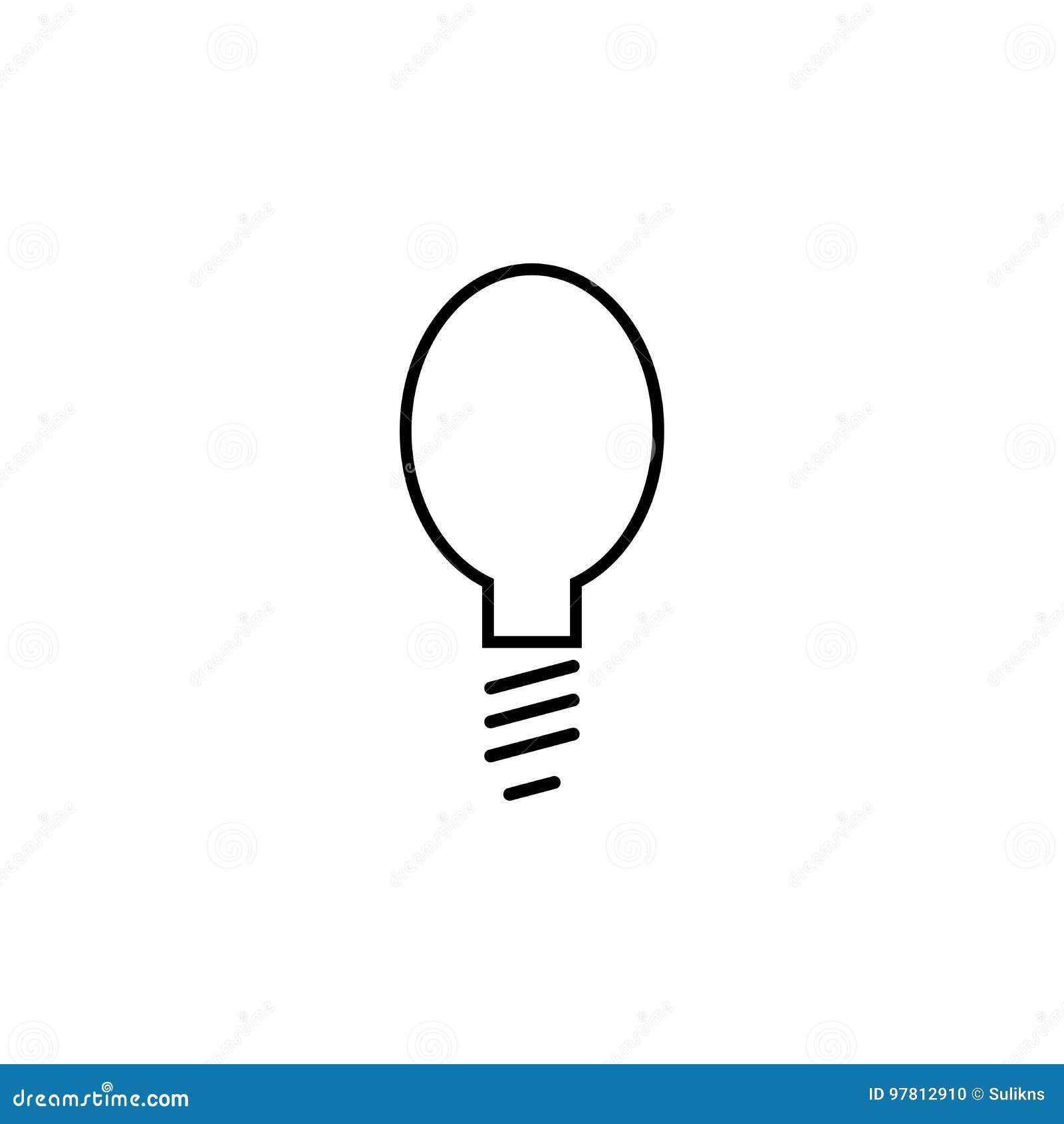 Light Bulb Simple Linear Icon Stock Vector - Illustration of invention ...