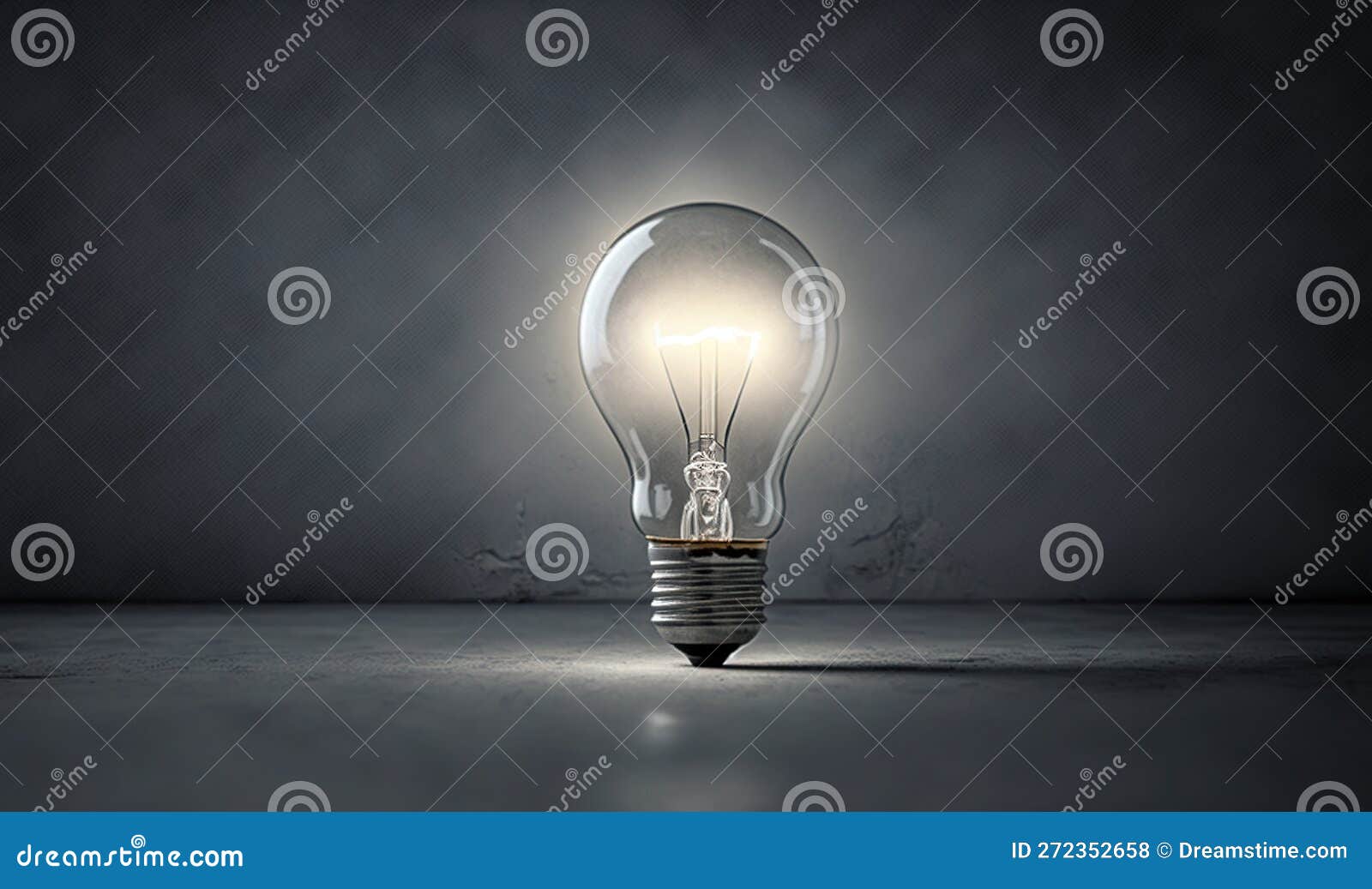 A Light Bulb Sitting on Top of a Table Next To a Wall Stock Photo ...