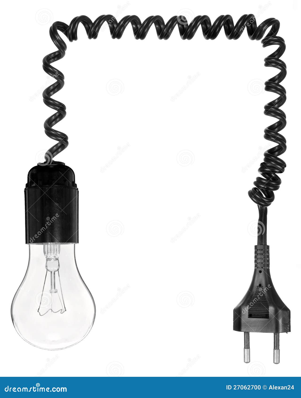Light bulb in the socket stock photo. Image of energy - 27062700