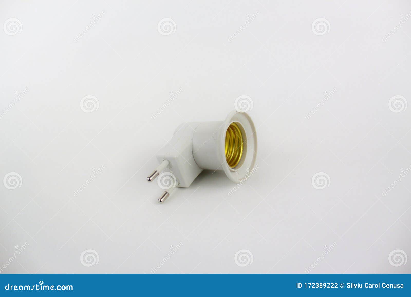 Light Bulb Socket Isolated on White Background Stock Photo - Image of ...