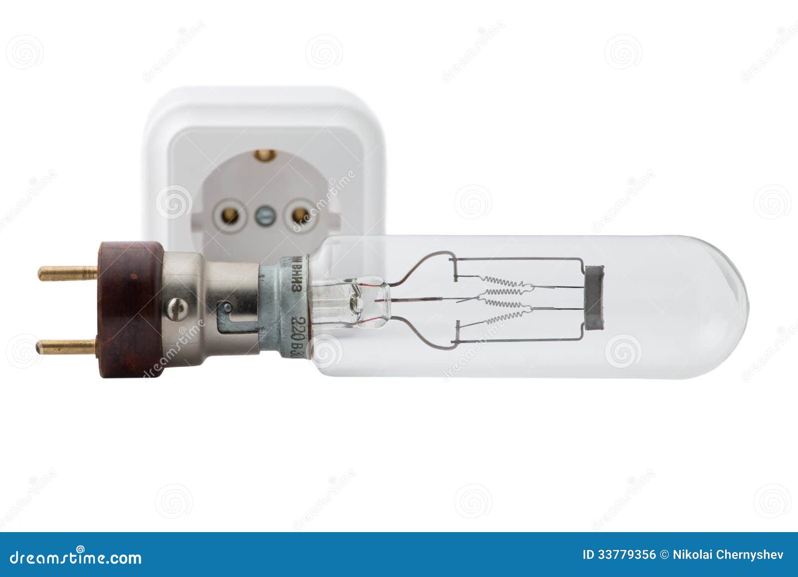 Light bulb and socket stock photo. Image of electrical - 33779356