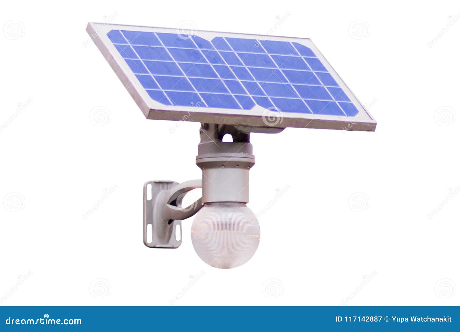 Light Bulb with Solar Panel Isolated on White Stock Image - Image of ...