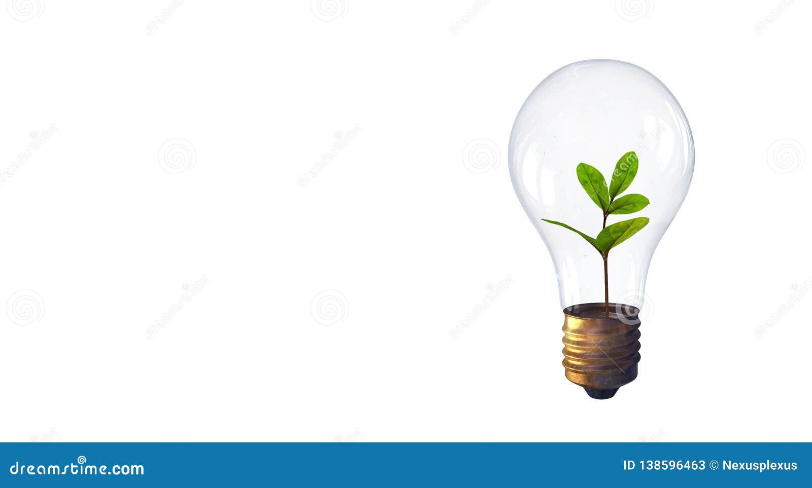 Light Bulb with Sprout. Mixed Media Stock Illustration - Illustration ...