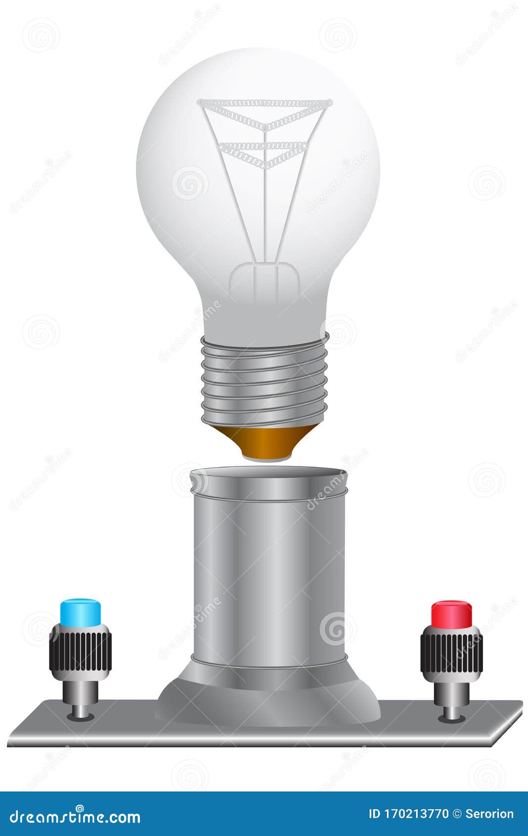 A Light Bulb on Stands is a Physical Device Stock Vector - Illustration ...
