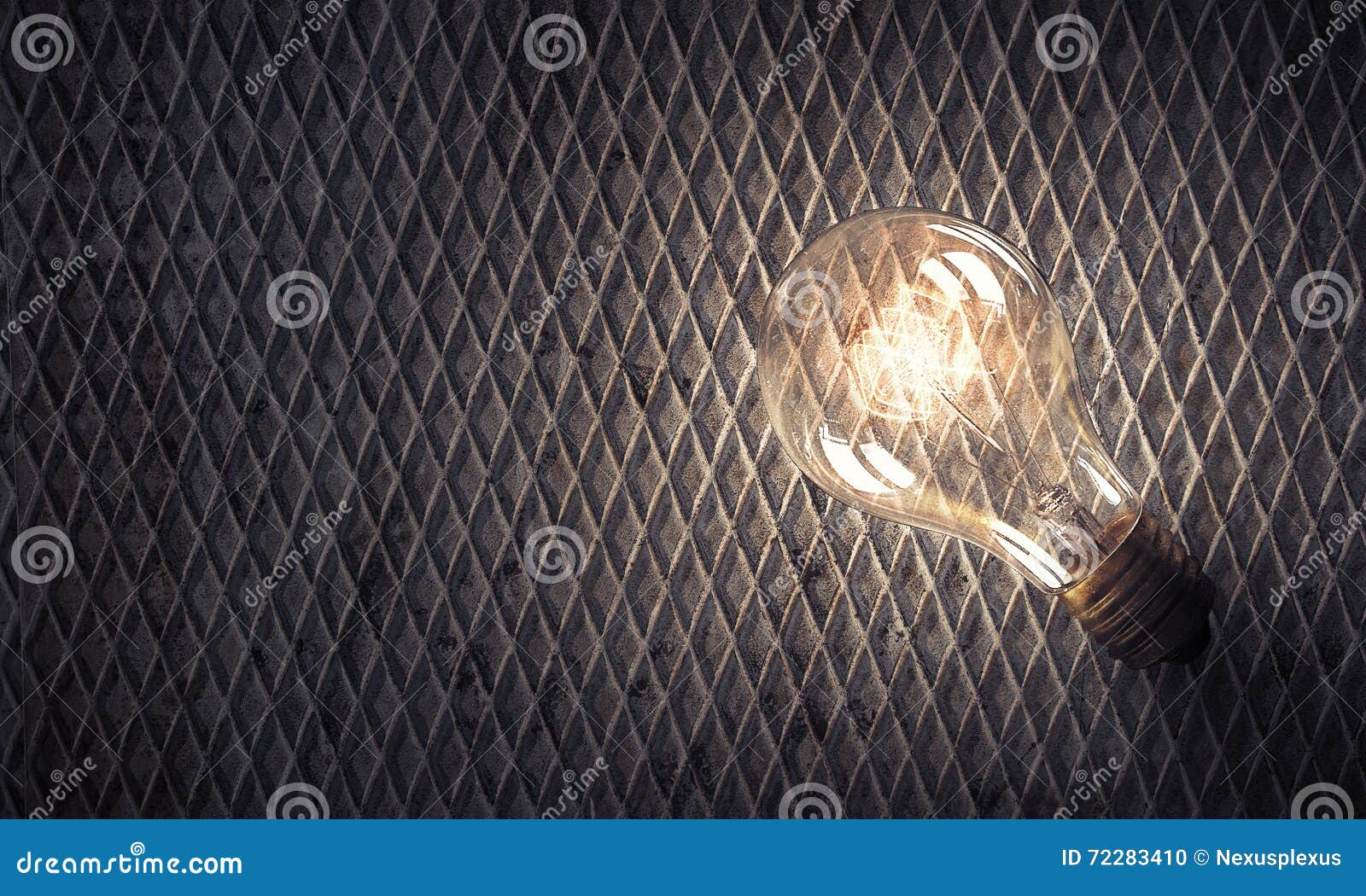 Light Bulb on Stone Surface Stock Photo - Image of glass, cement: 72283410