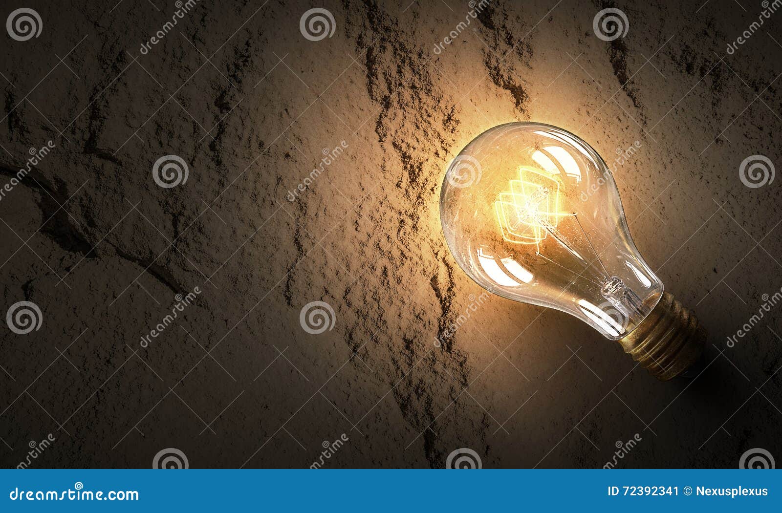 Light Bulb on Stone Surface Stock Image - Image of background ...