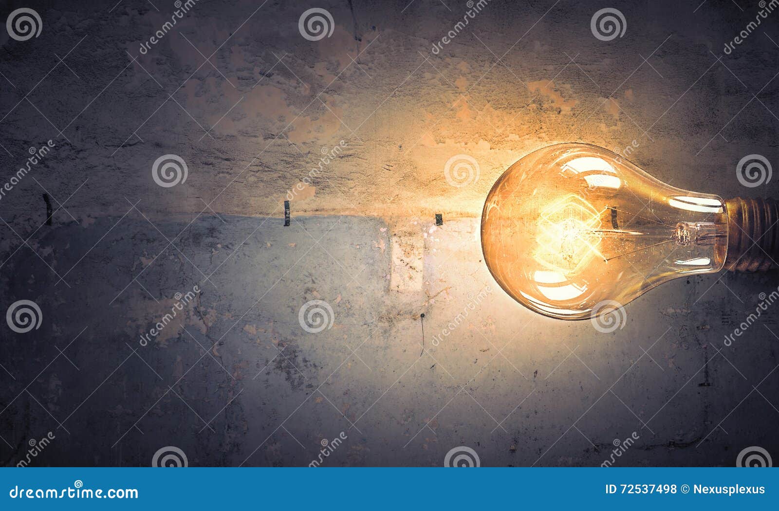 Light Bulb on Stone Surface Stock Photo - Image of lamp, stone: 72537498