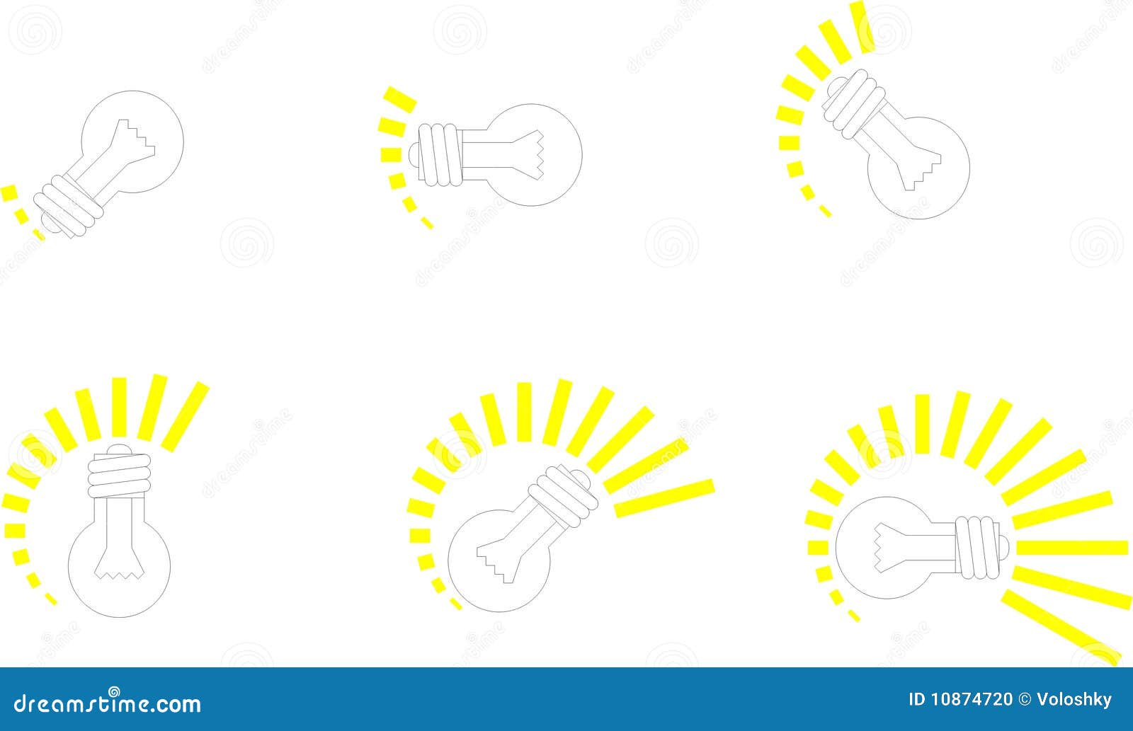 Light bulb symbol stock vector. Illustration of change - 10874720