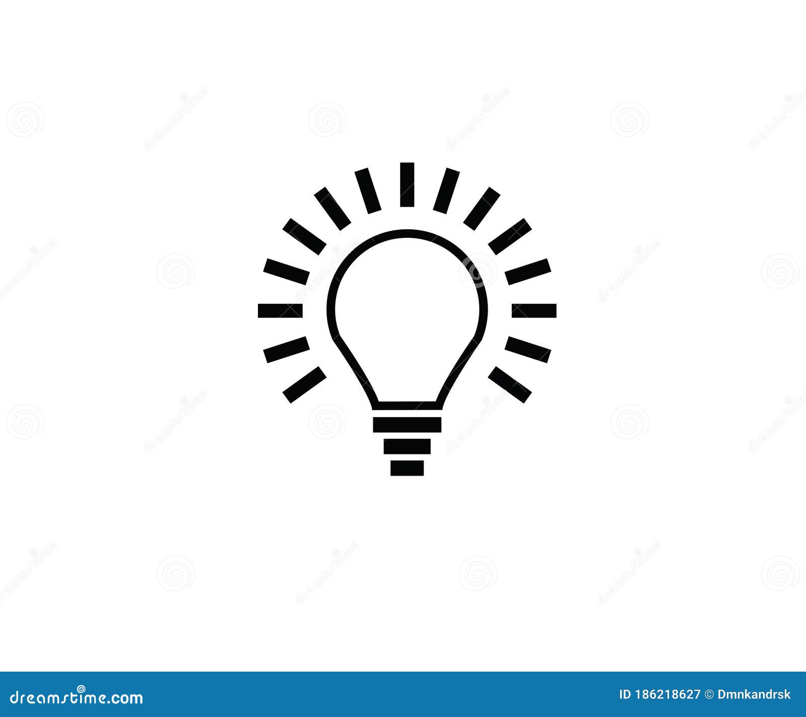 Light Bulb Symbol Icon Bright Stock Vector - Illustration of lamp, bulb ...