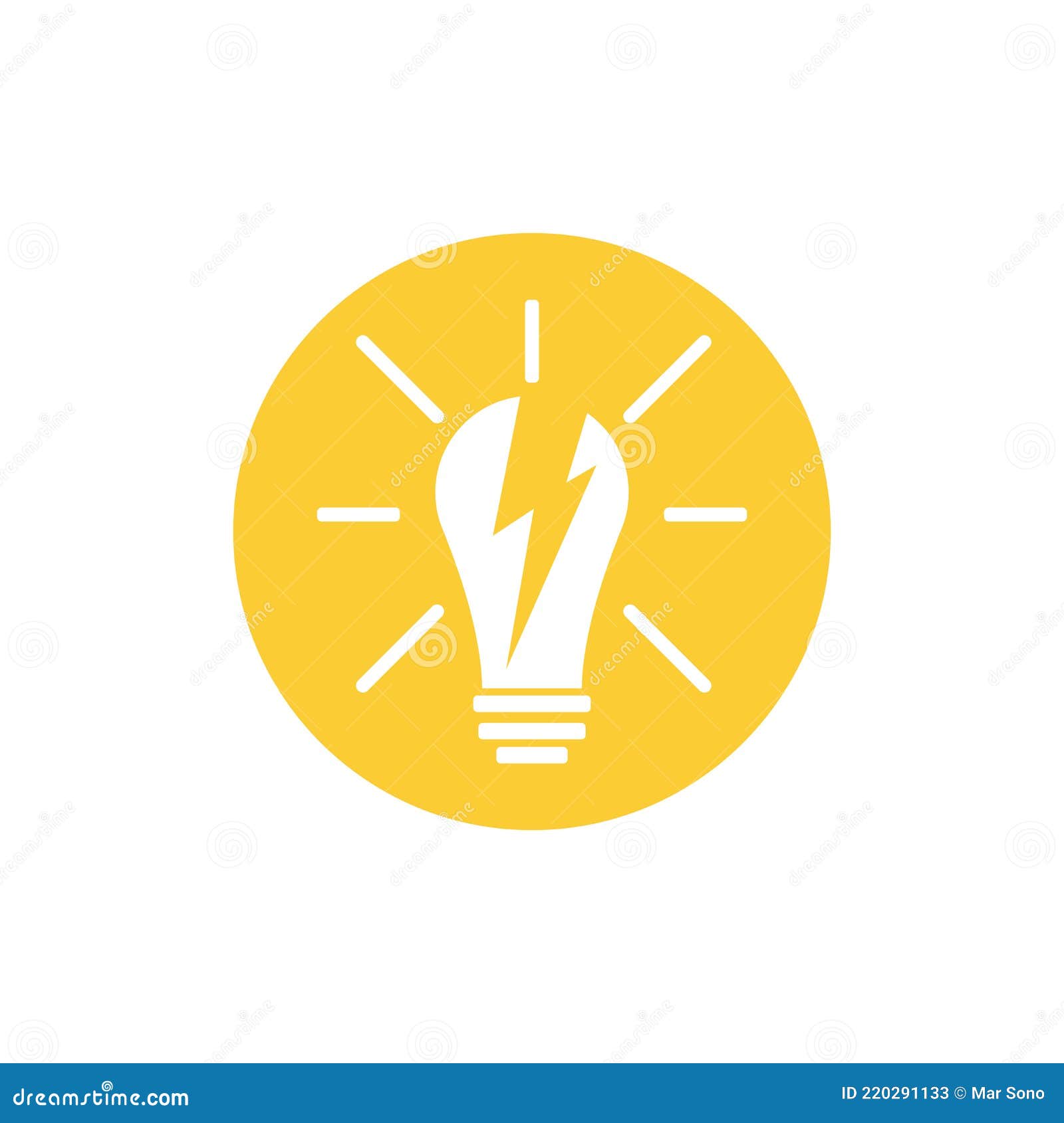 Light bulb symbol icon stock vector. Illustration of illuminated ...