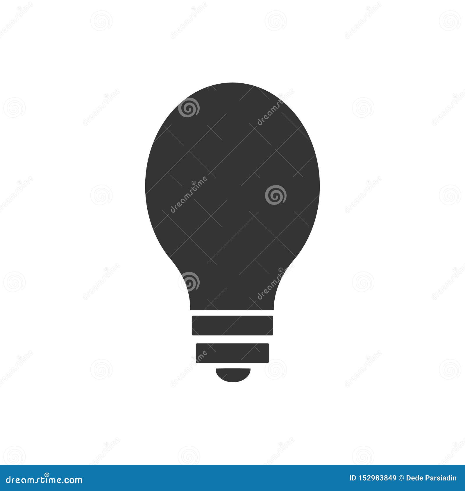 Light bulb symbol icon stock vector. Illustration of light - 152983849
