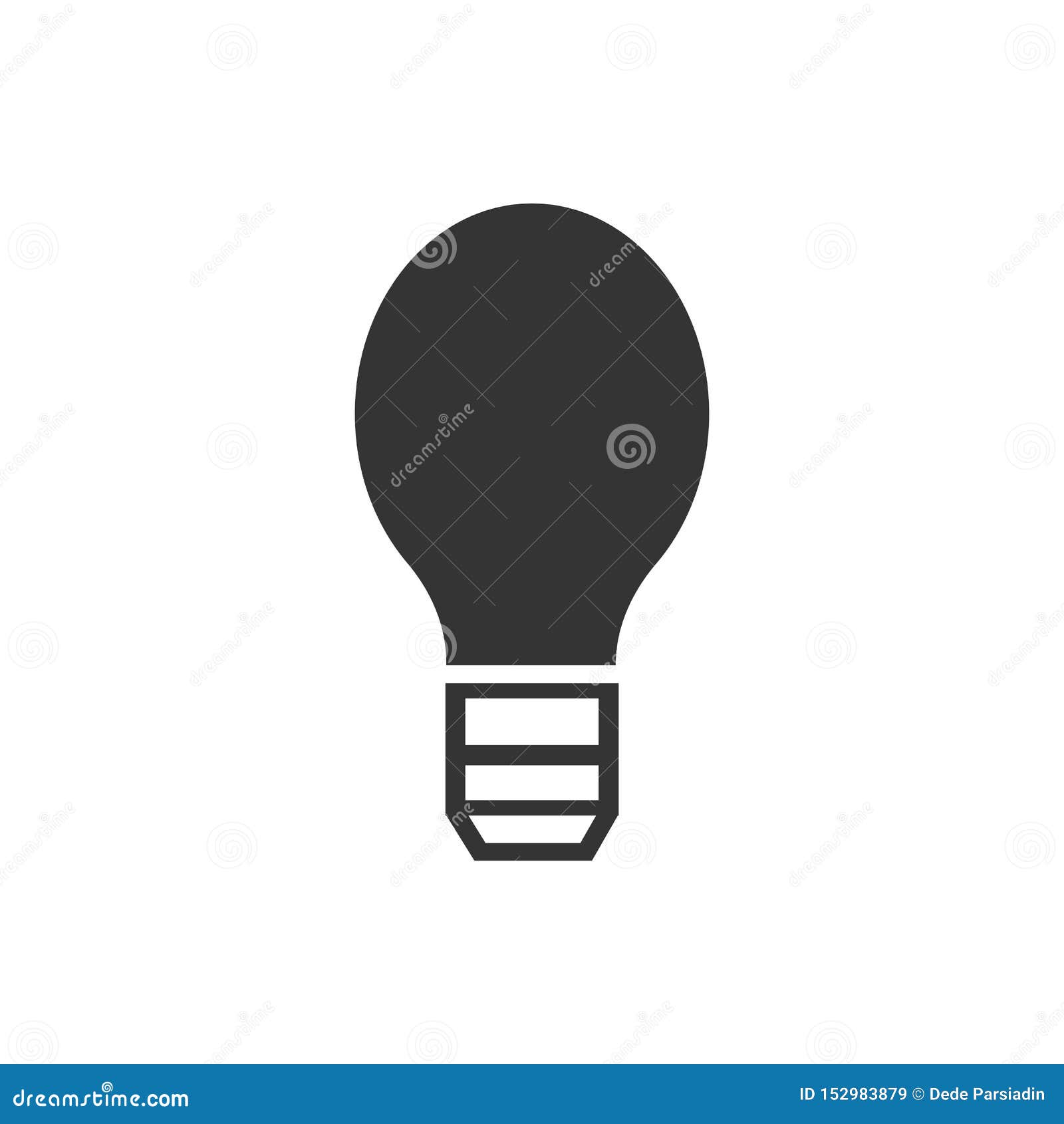 Light bulb symbol icon stock vector. Illustration of creativity - 152983879