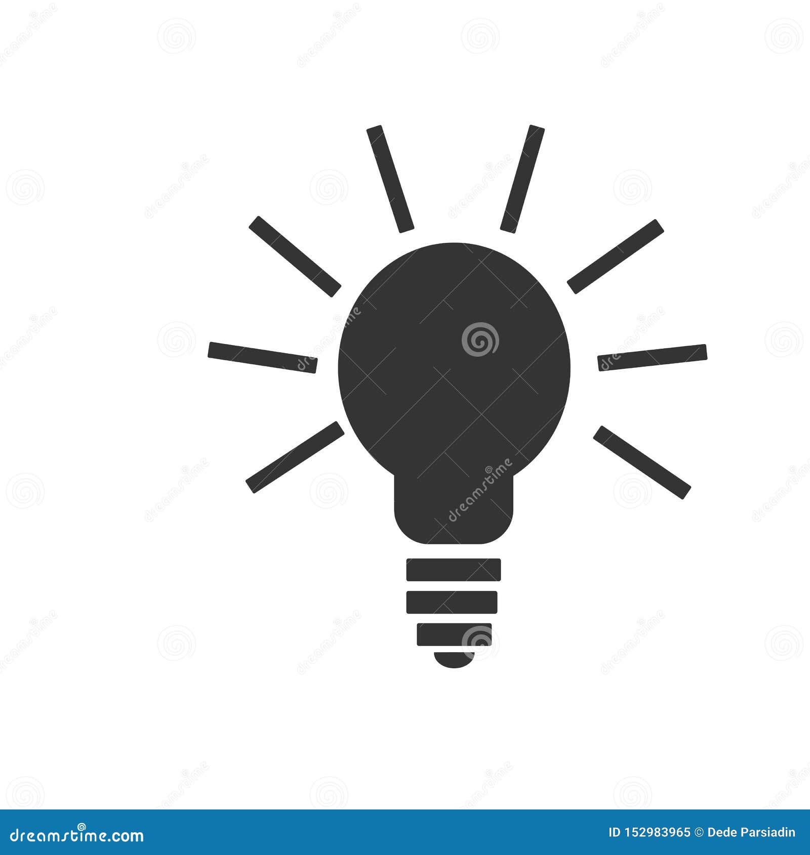 Light bulb symbol icon stock vector. Illustration of innovation - 152983965
