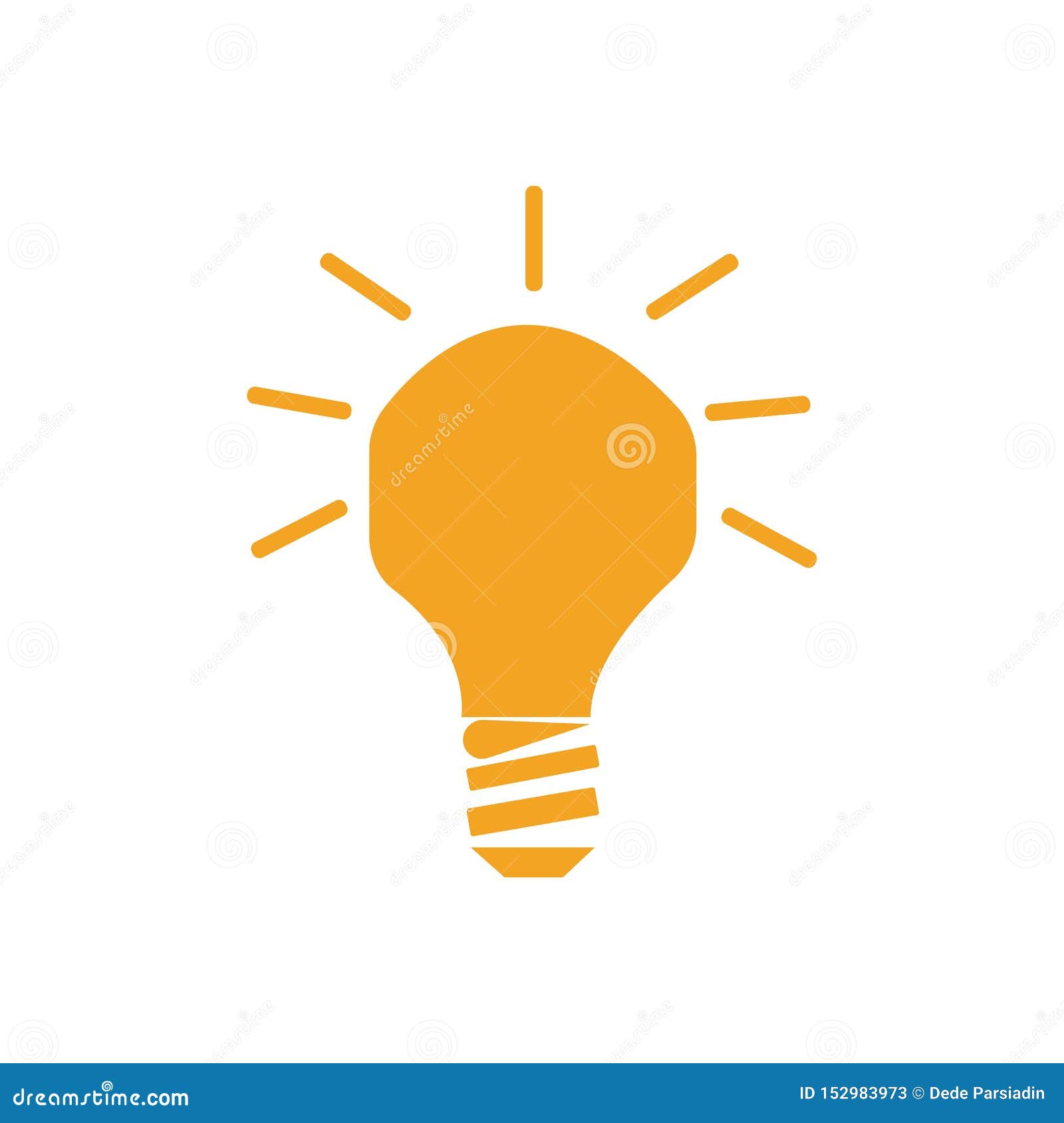 Light bulb symbol icon stock vector. Illustration of design - 152983973