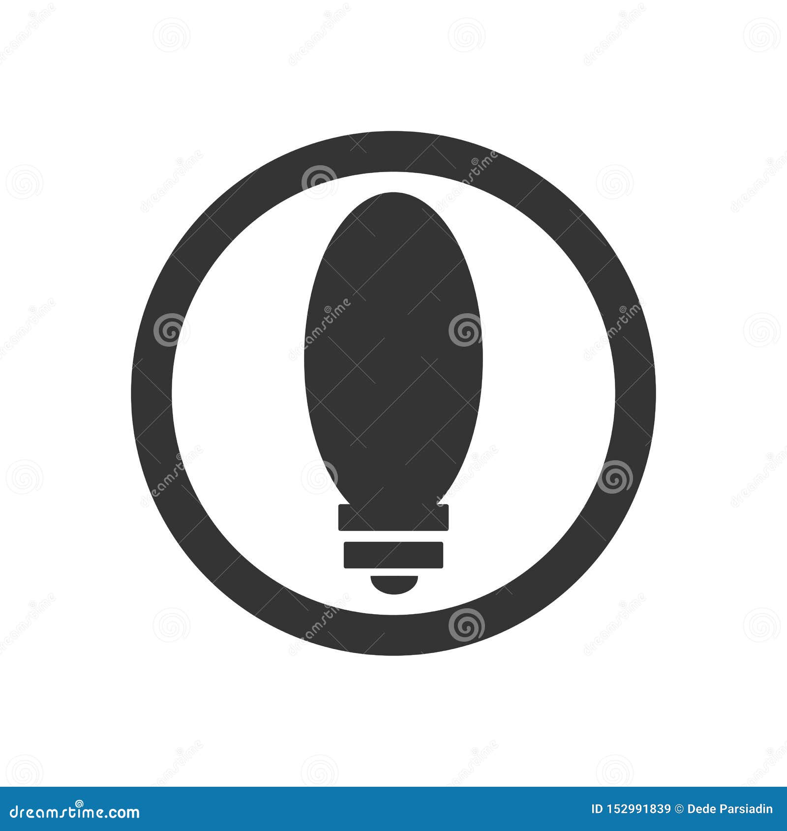 Light bulb symbol icon stock illustration. Illustration of concepts ...