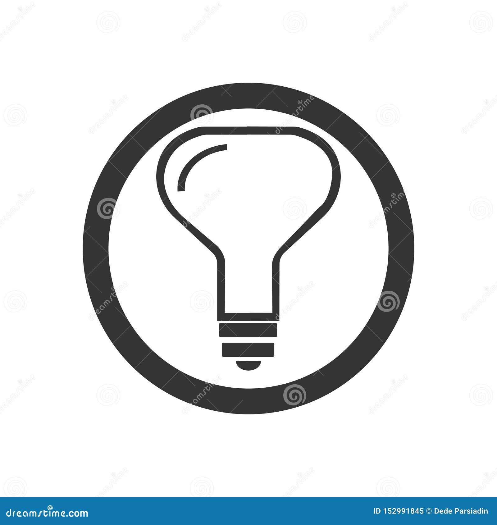 Light bulb symbol icon stock vector. Illustration of concepts - 152991845