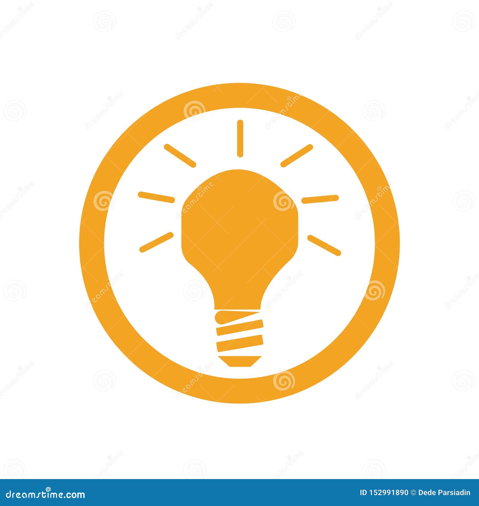 Light bulb symbol icon stock vector. Illustration of inspiration ...