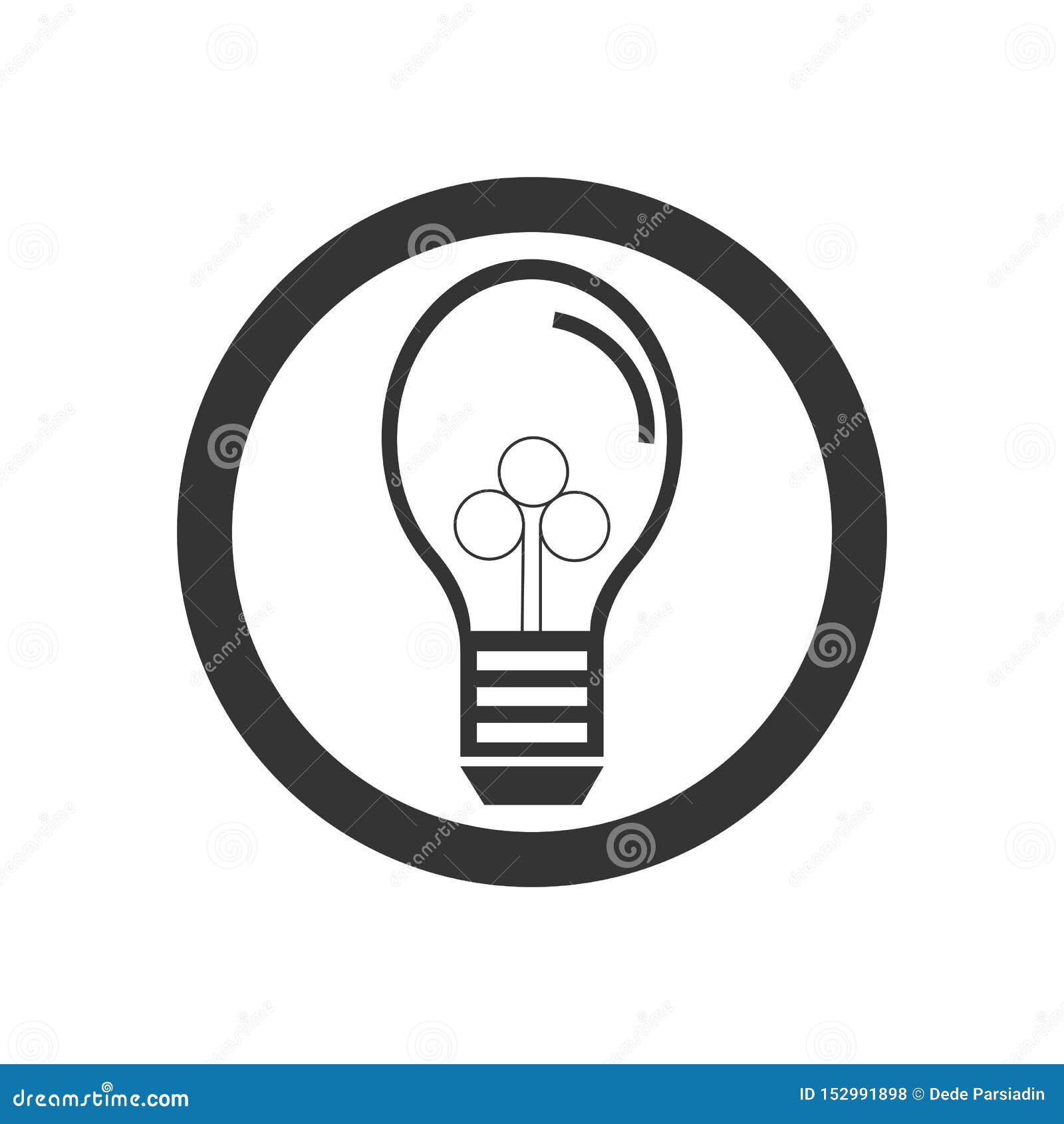 Light bulb symbol icon stock vector. Illustration of innovation - 152991898