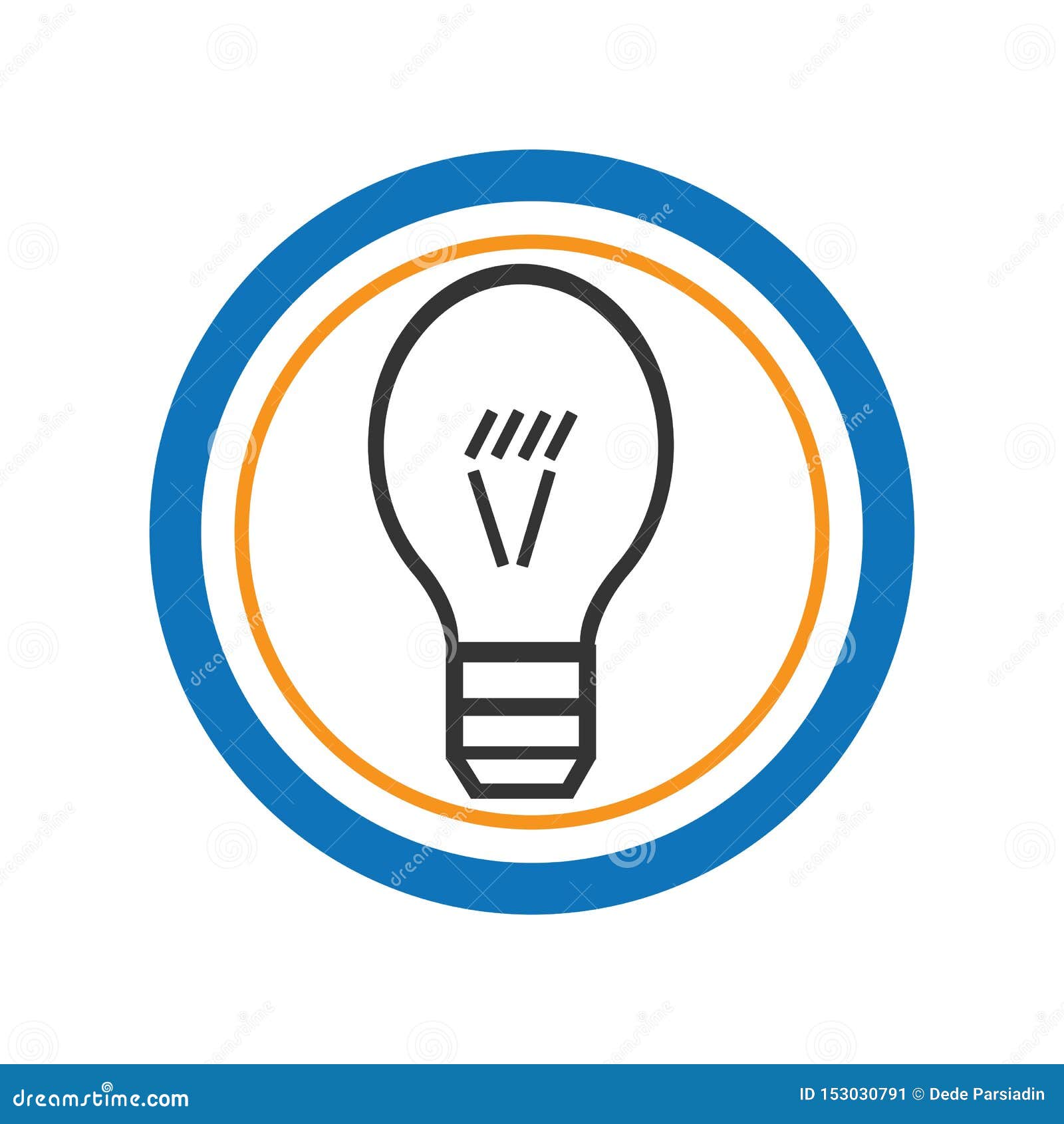 Light bulb symbol icon stock vector. Illustration of style - 153030791