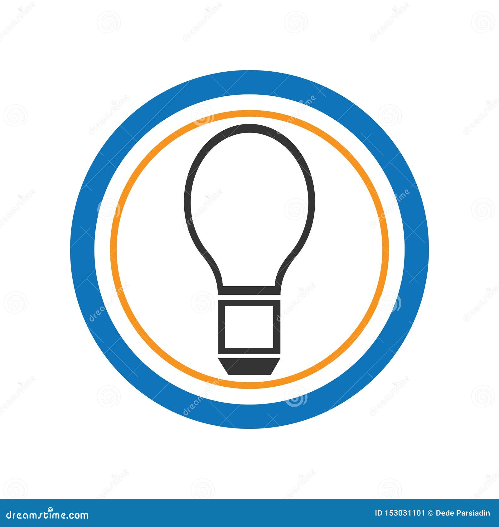 Light bulb symbol icon stock vector. Illustration of single - 153031101