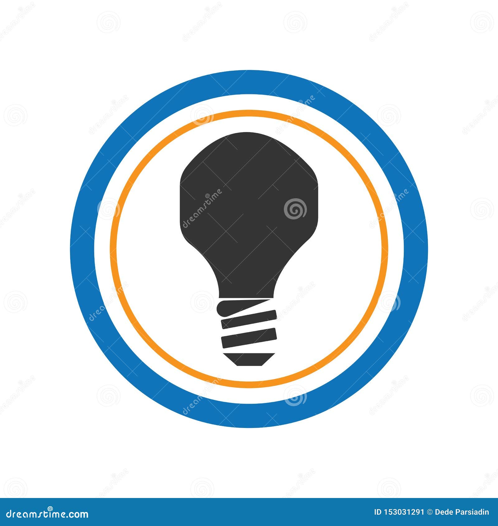Light bulb symbol icon stock vector. Illustration of ideas - 153031291