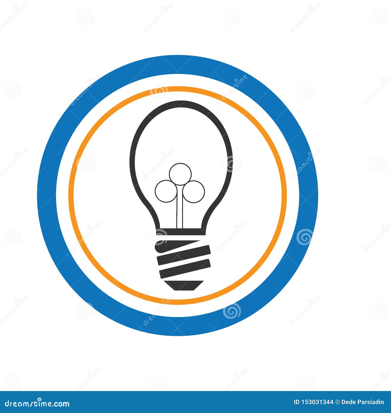 Light bulb symbol icon stock vector. Illustration of energy - 153031344