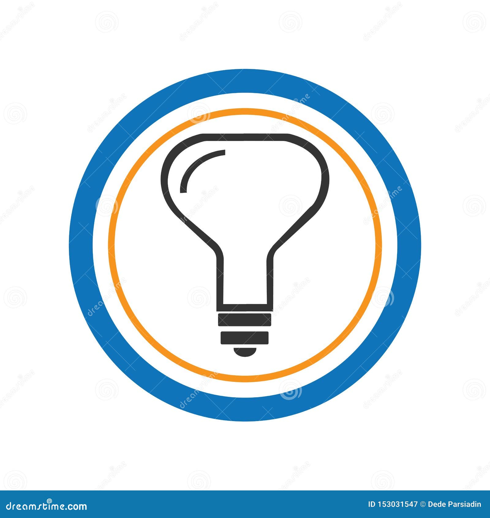 Light bulb symbol icon stock vector. Illustration of idea - 153031547