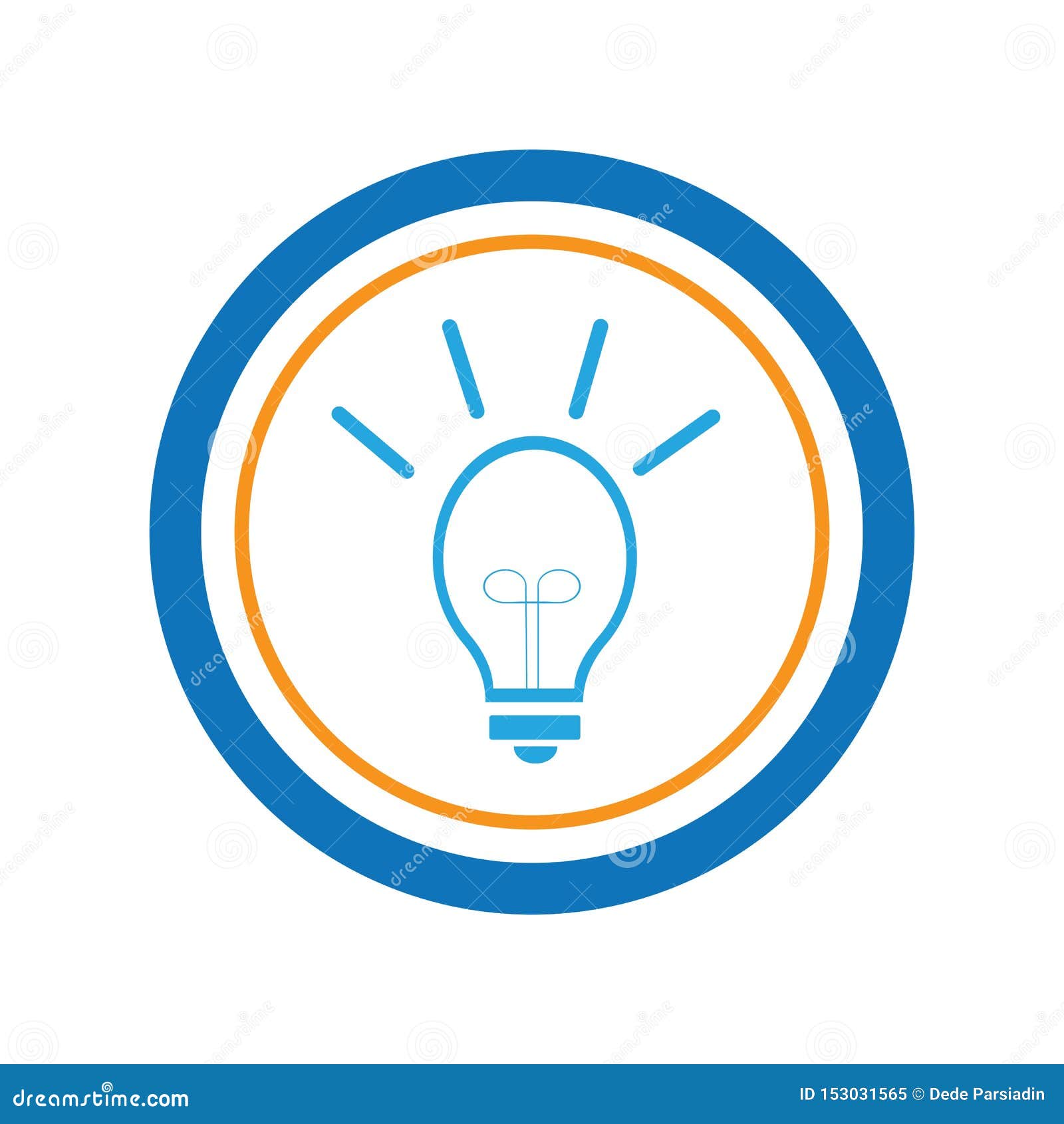 Light bulb symbol icon stock vector. Illustration of lamp - 153031565