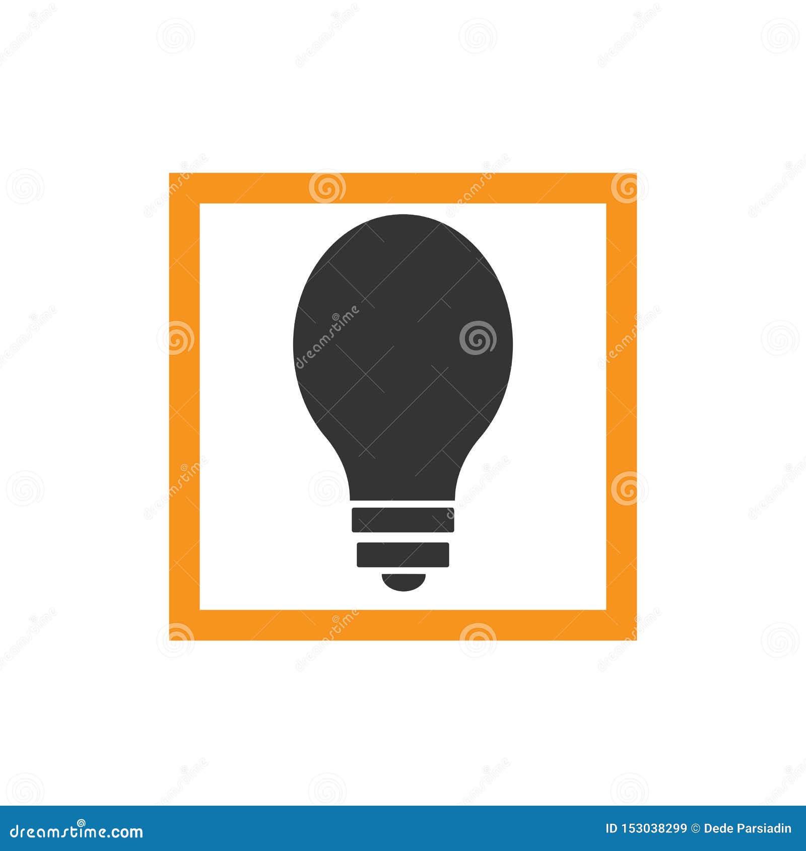 Light bulb symbol icon stock vector. Illustration of bulb - 153038299
