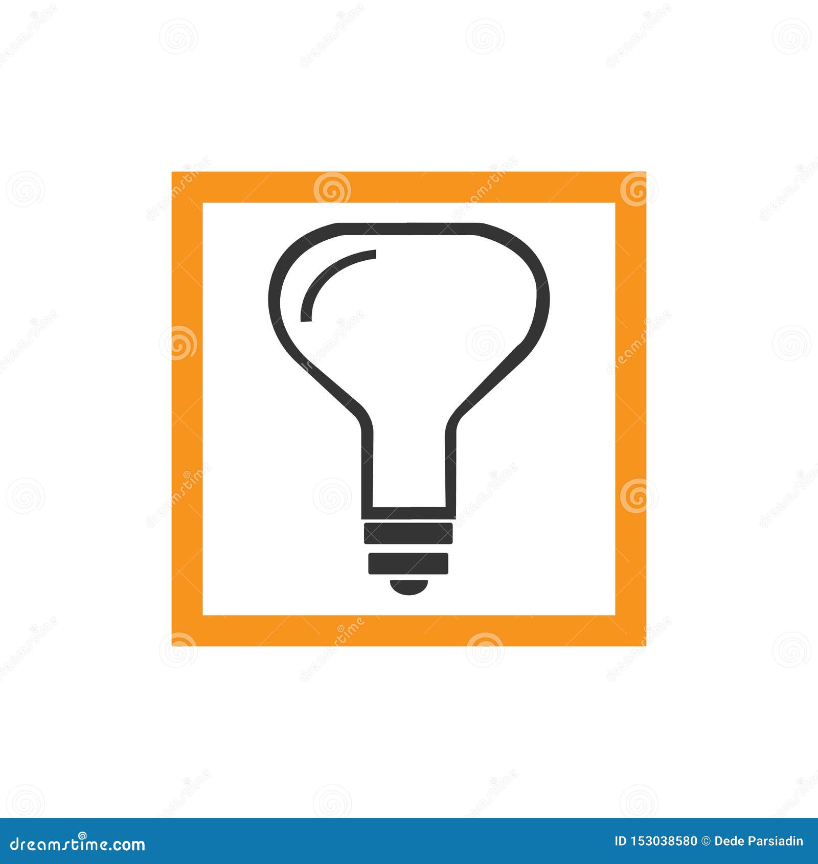 Light bulb symbol icon stock vector. Illustration of electricity ...