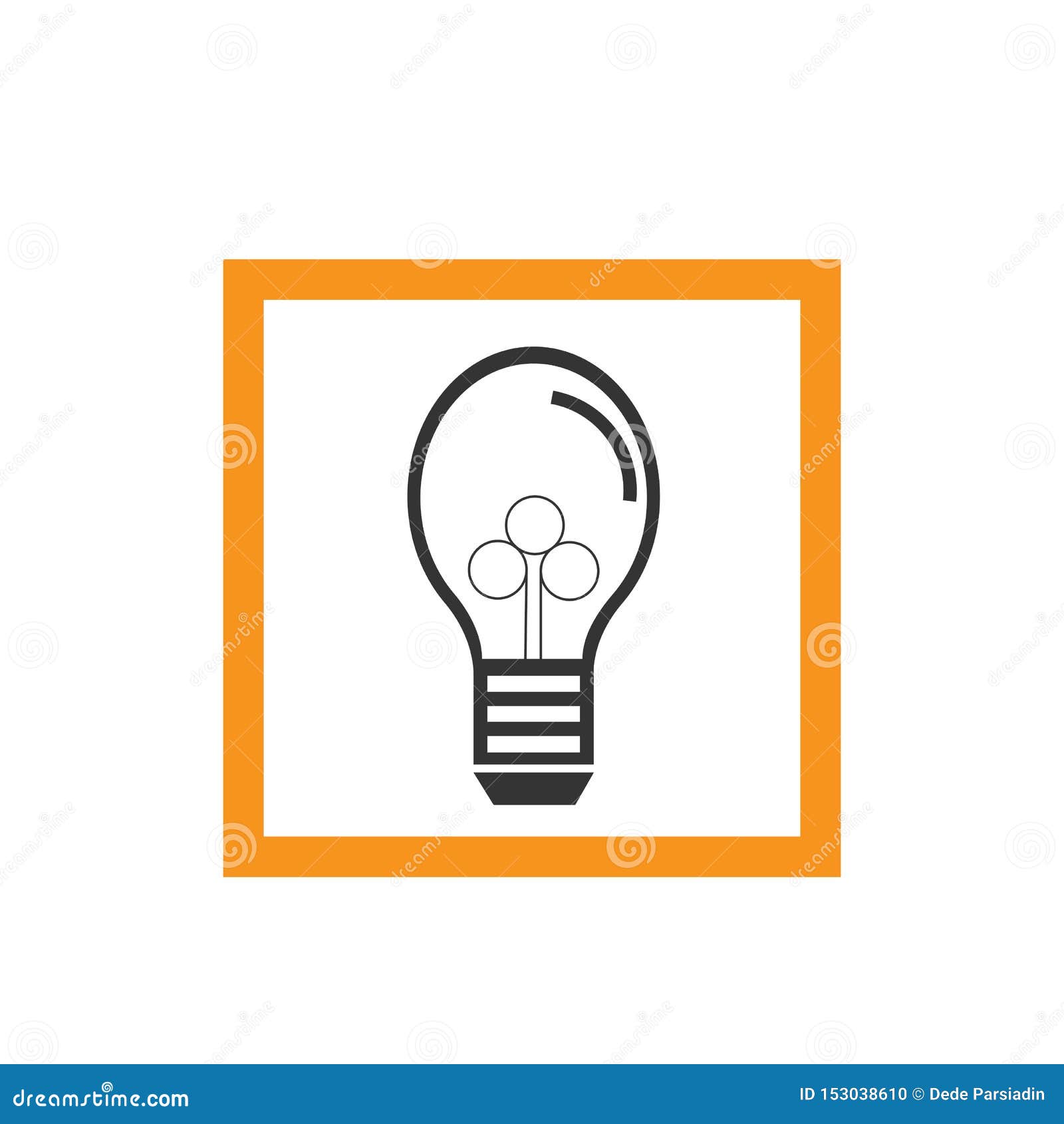 Light bulb symbol icon stock vector. Illustration of technology - 153038610
