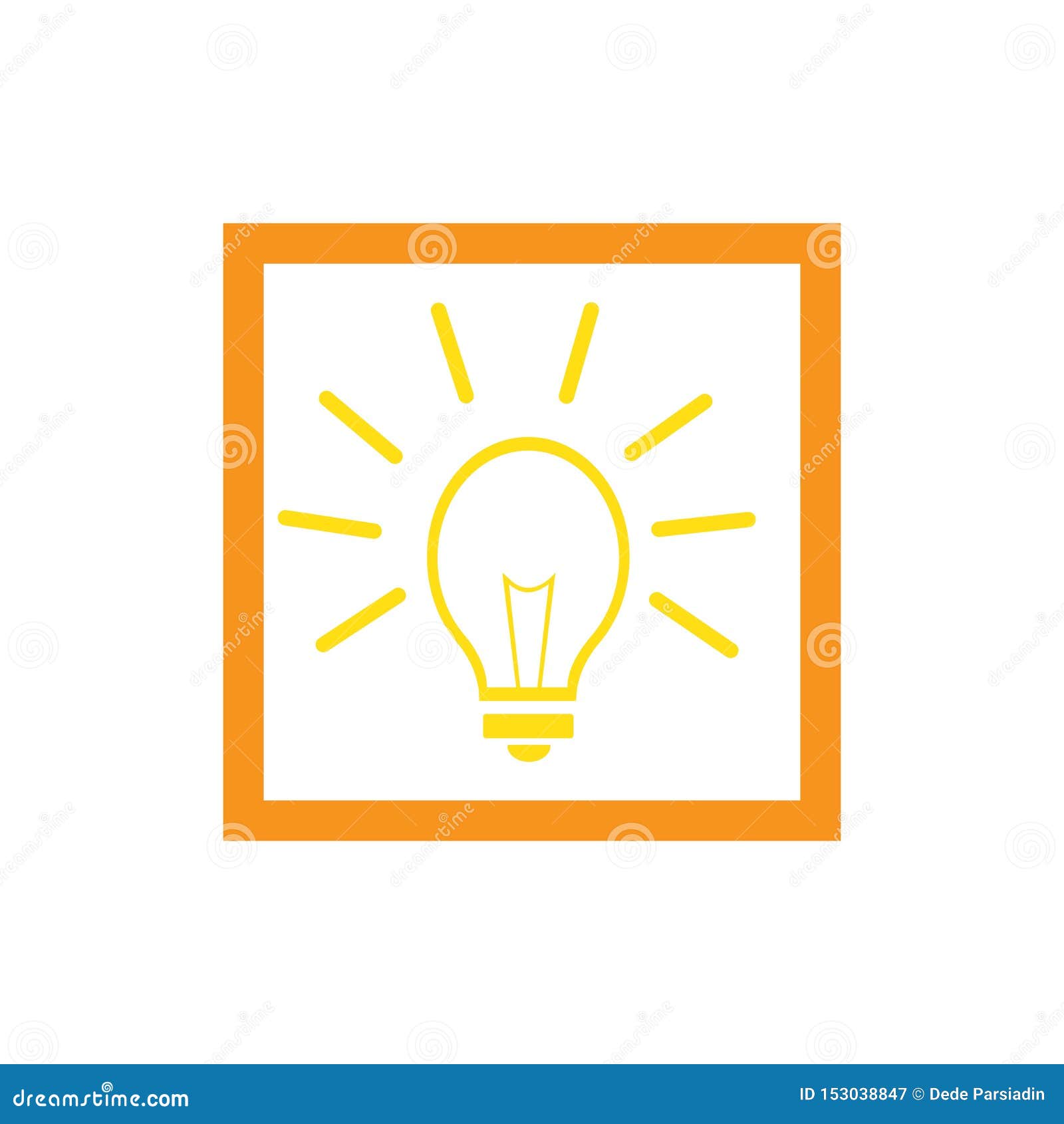 Light bulb symbol icon stock vector. Illustration of drawing - 153038847