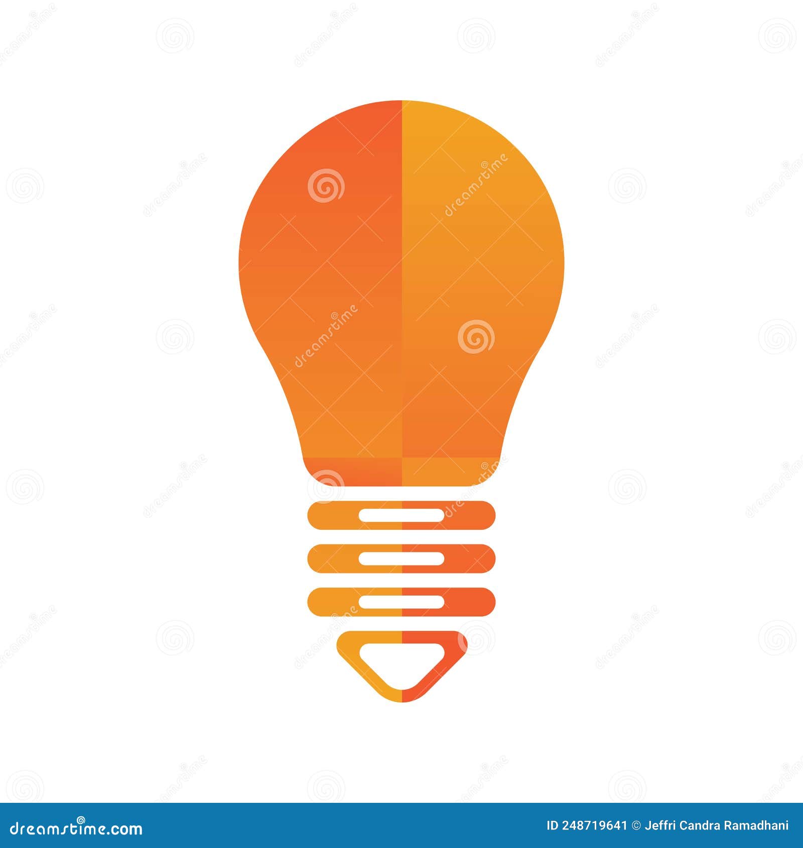 Light bulb symbol icon stock vector. Illustration of bright - 248719641