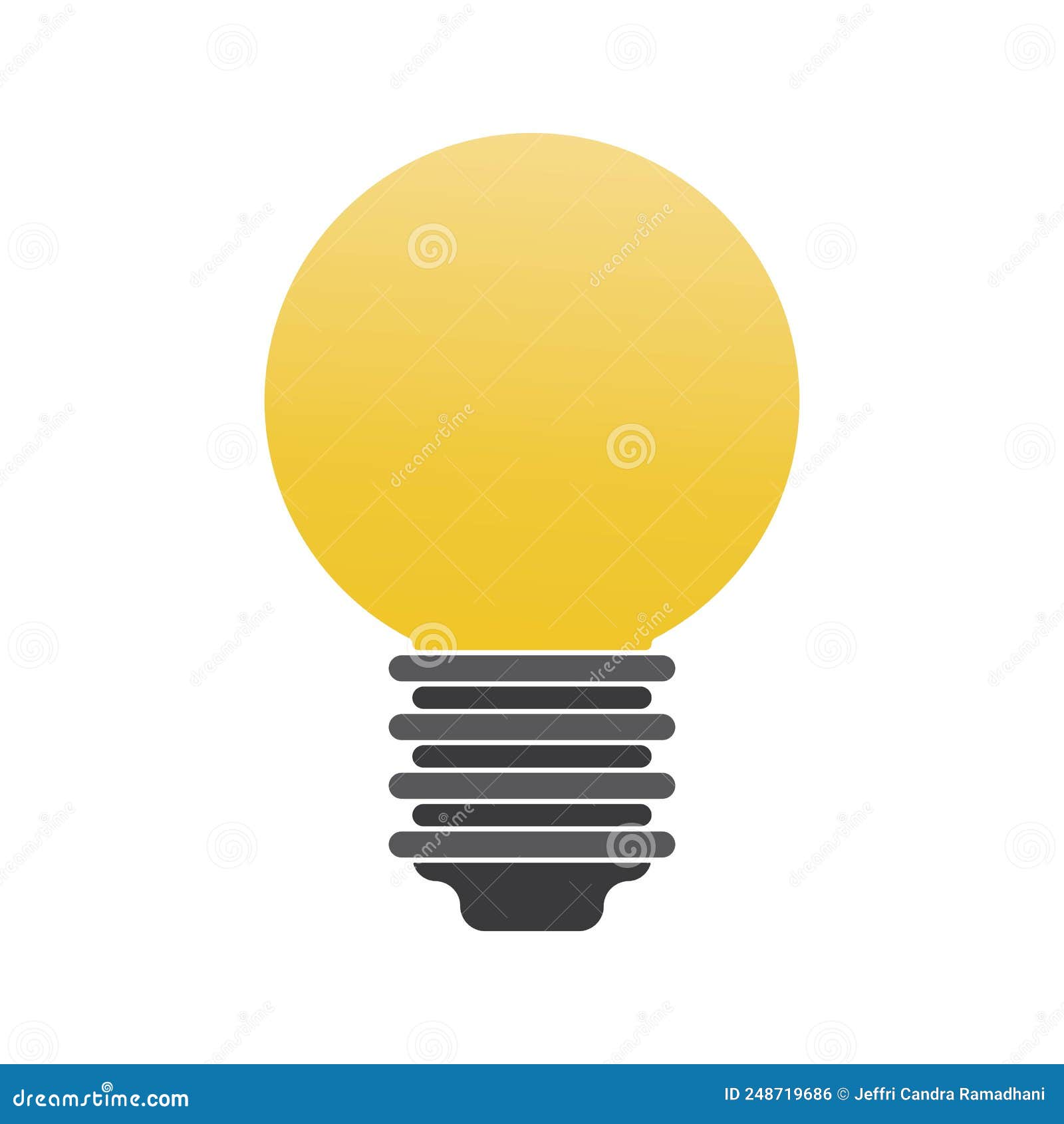 Light bulb symbol icon stock vector. Illustration of inspiration ...