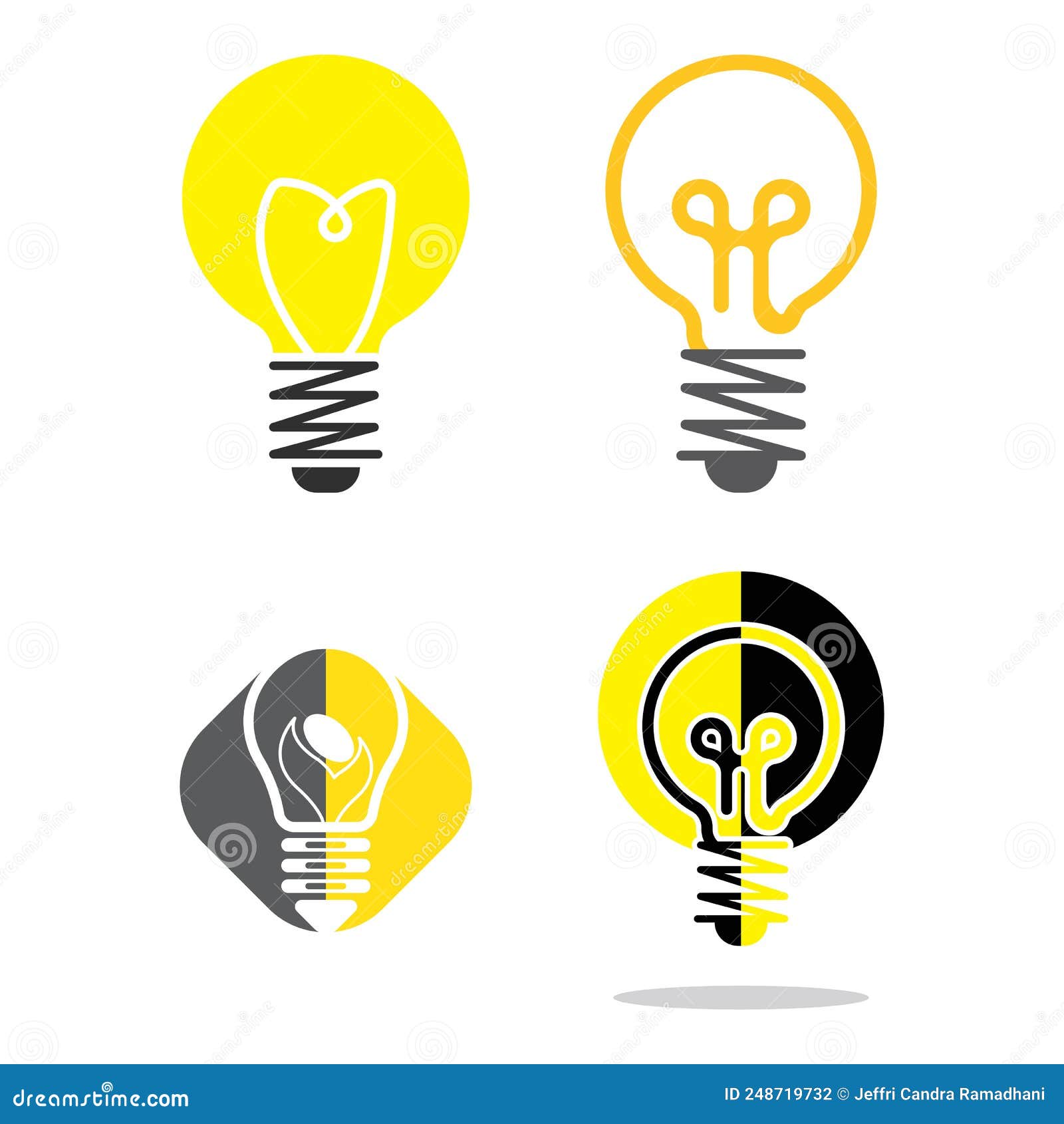 Light bulb symbol icon stock vector. Illustration of power - 248719732