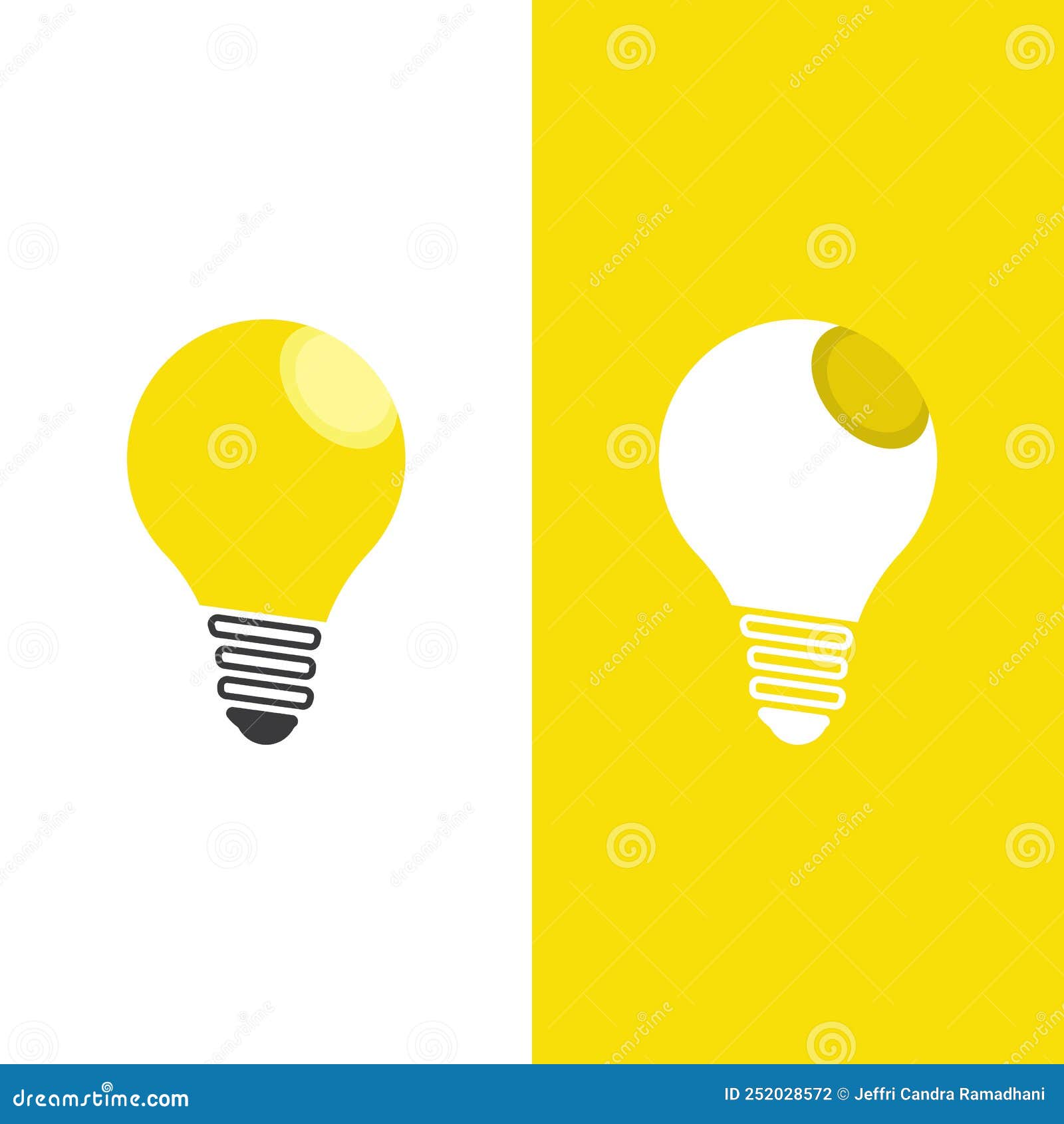 Light bulb symbol icon stock vector. Illustration of ideas - 252028572