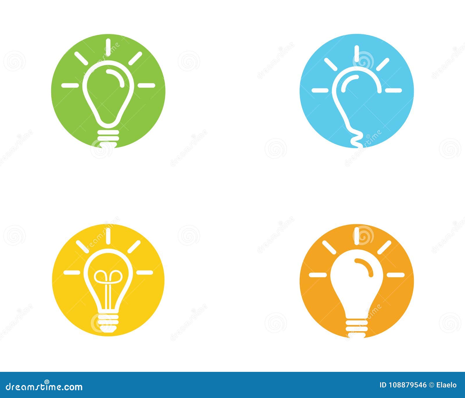 Light Bulb Symbol Logo Template Stock Vector - Illustration of thinking ...