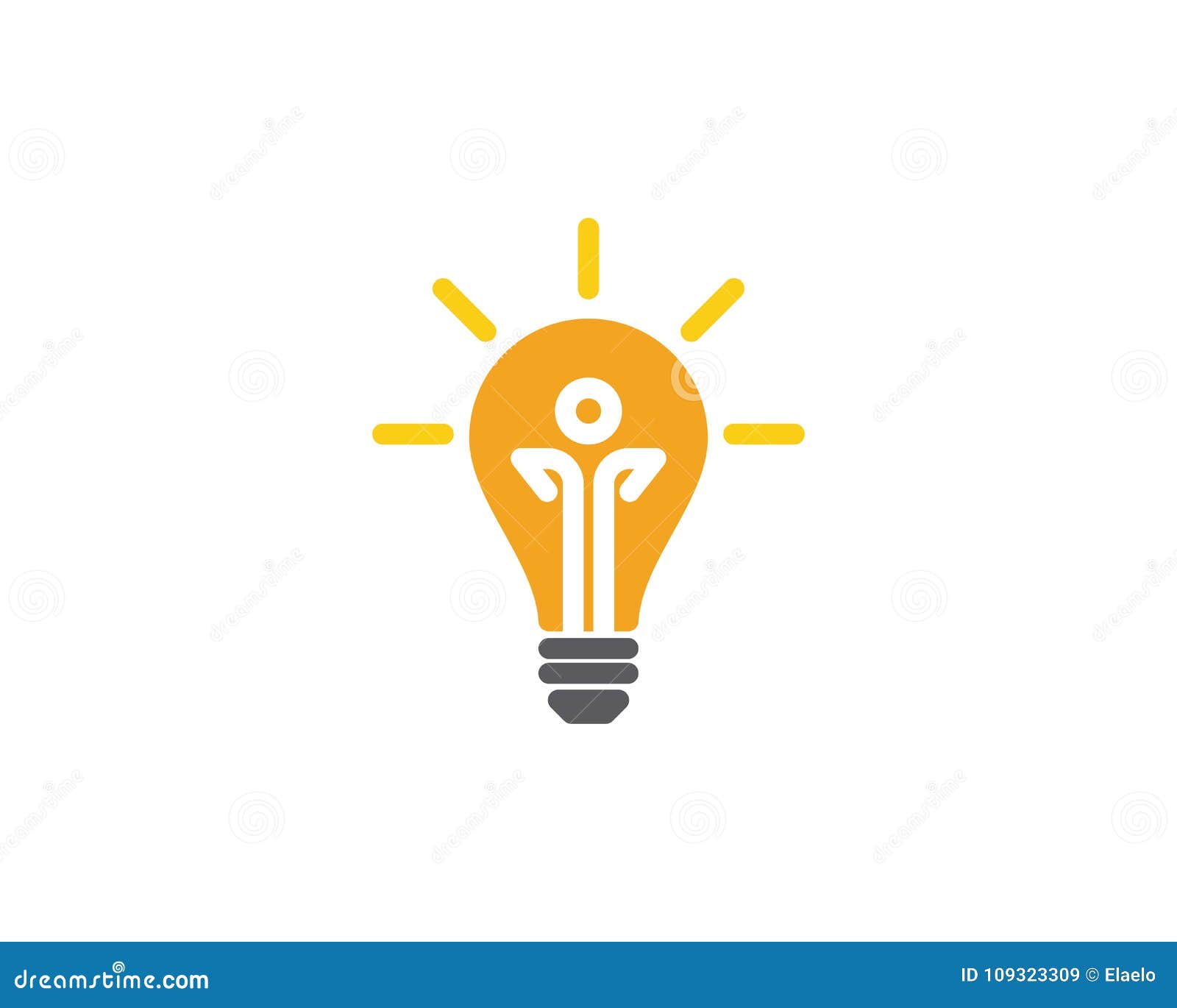 Light Bulb Symbol Logo Template Stock Vector - Illustration of ...