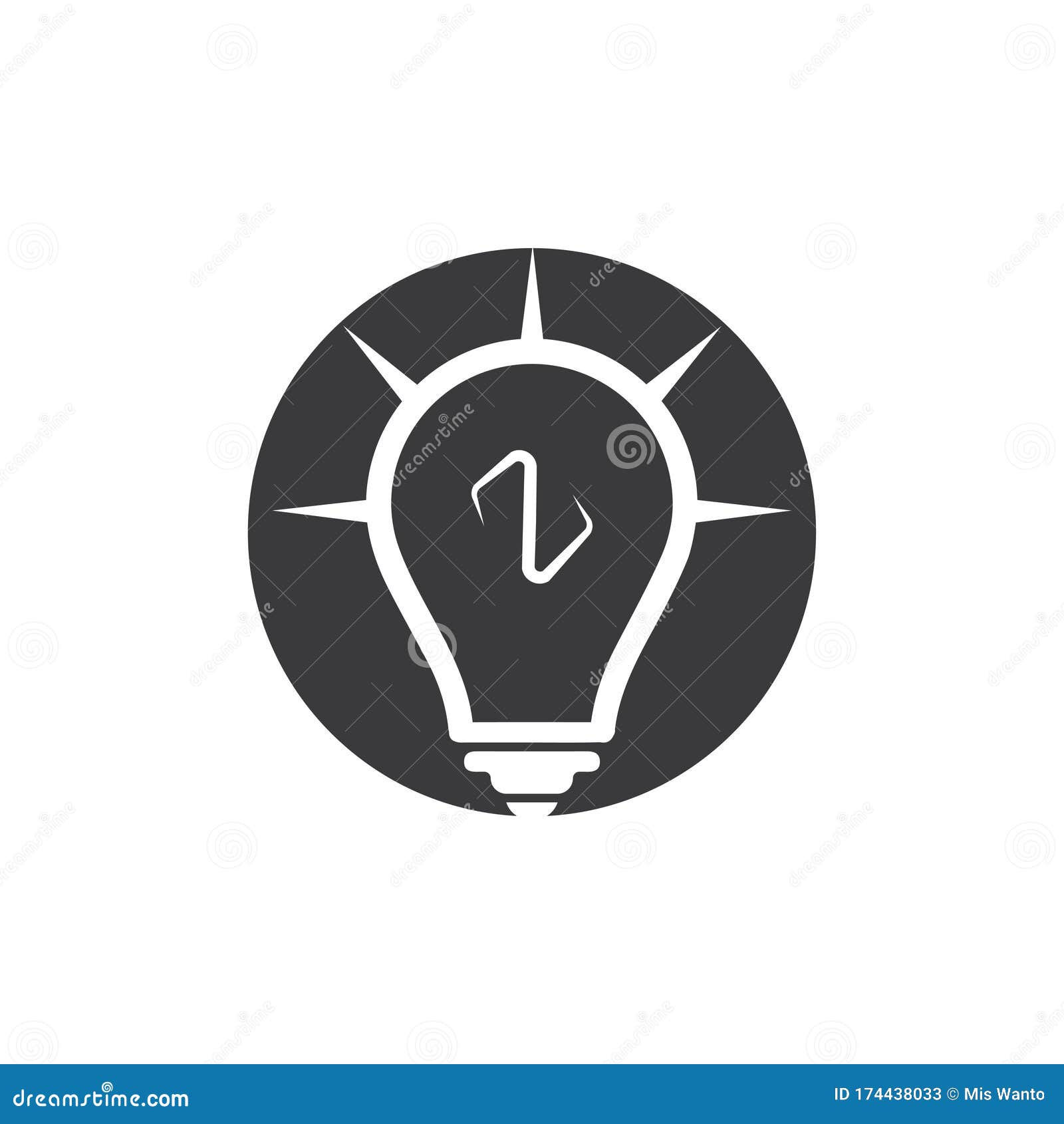 Light Bulb Symbol Vector Design Illustration Stock Vector ...