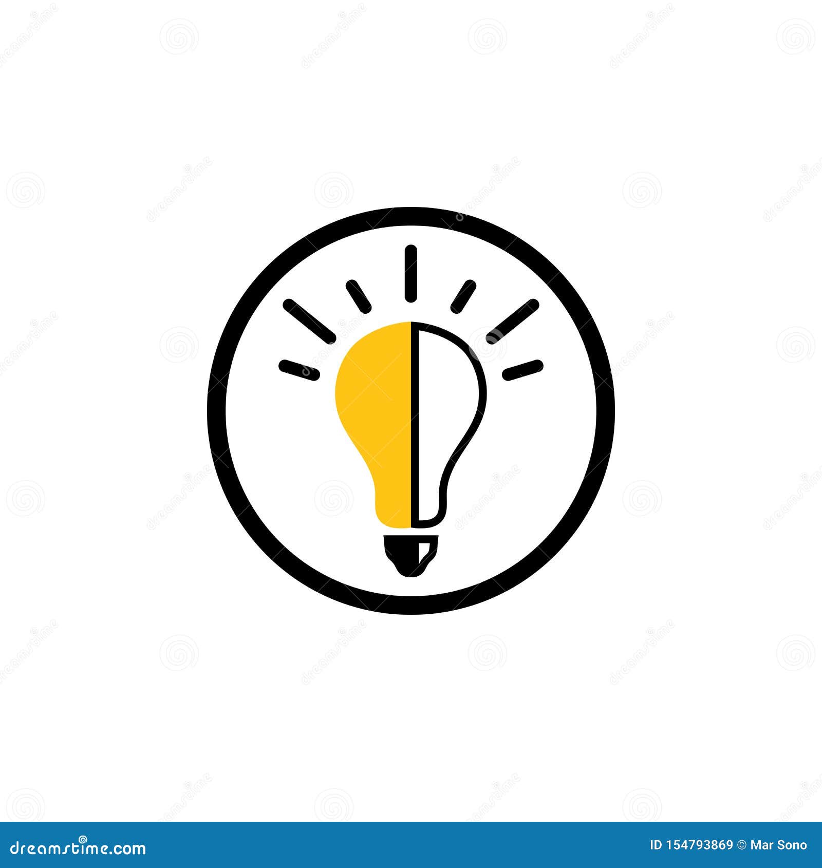 Light Bulb Symbol Vector Design Illustrations Stock Vector ...