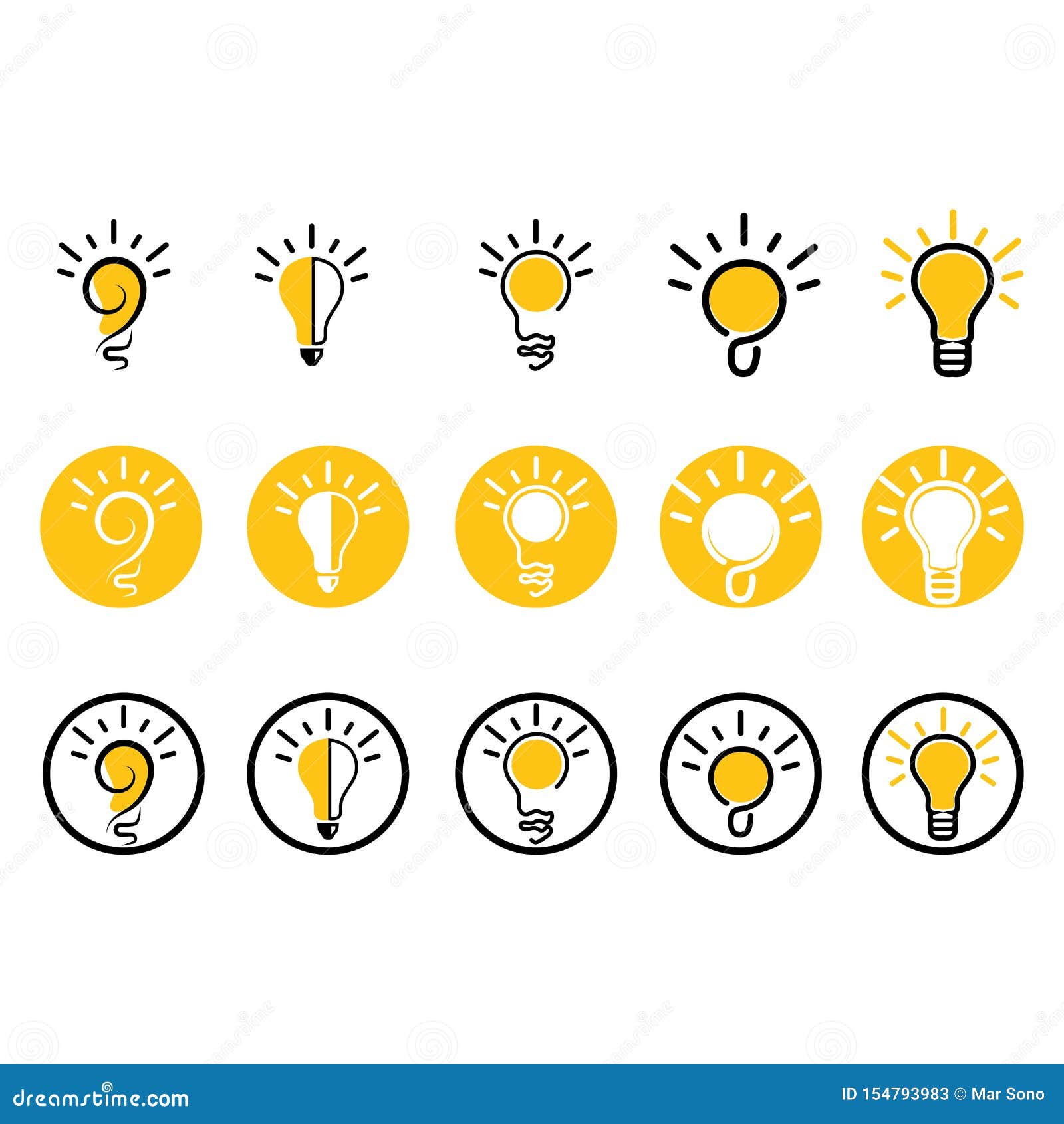 Light Bulb Symbol Vector Design Illustrations Stock Vector ...