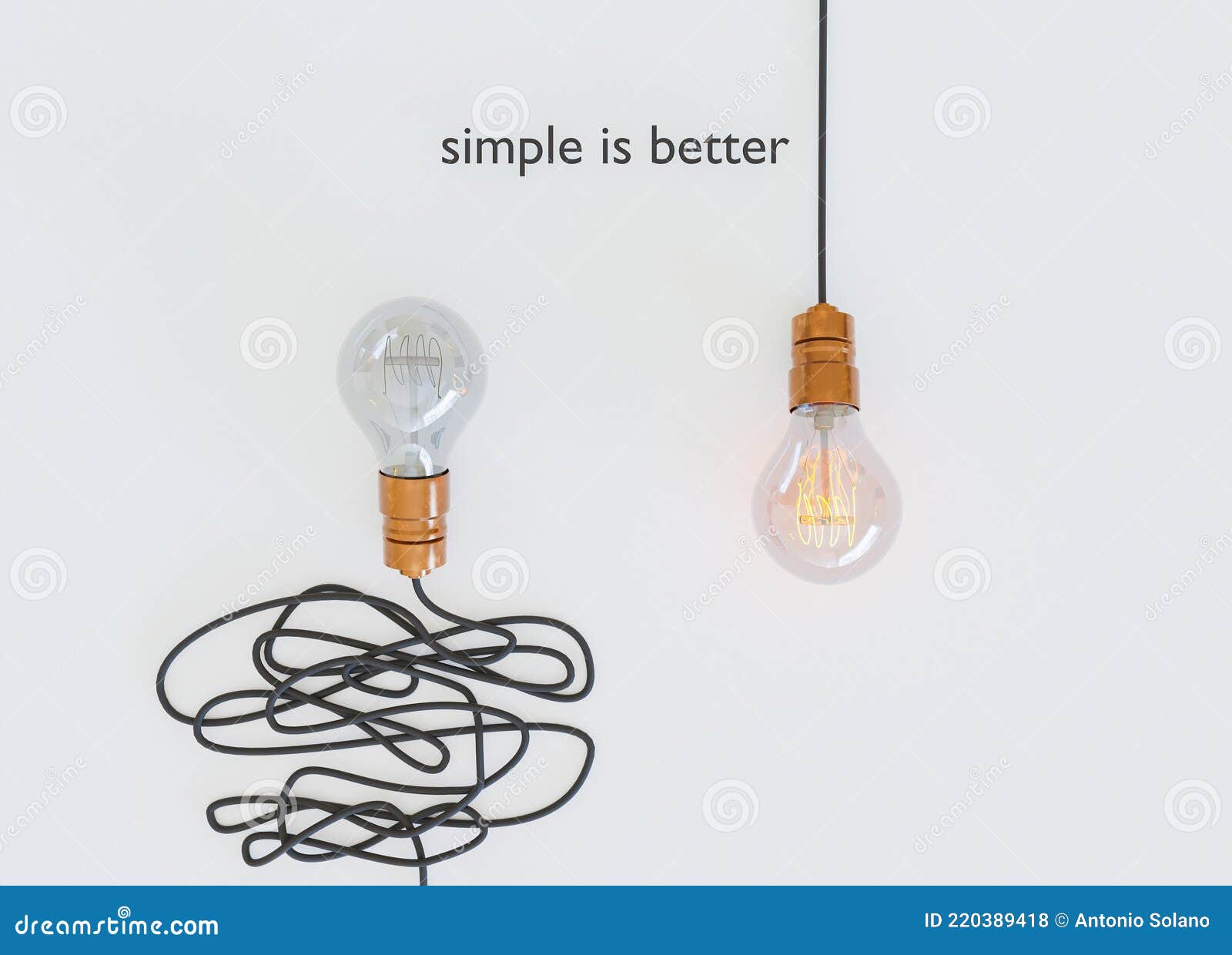Simple is better stock illustration. Illustration of brightly - 220389418