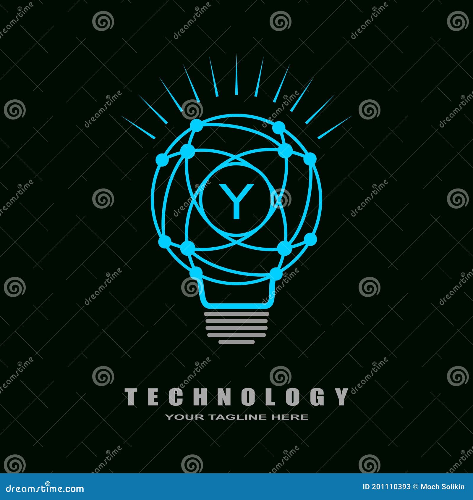 Light Bulb Technology Flat Vector Icon for Apps or Websites Stock ...
