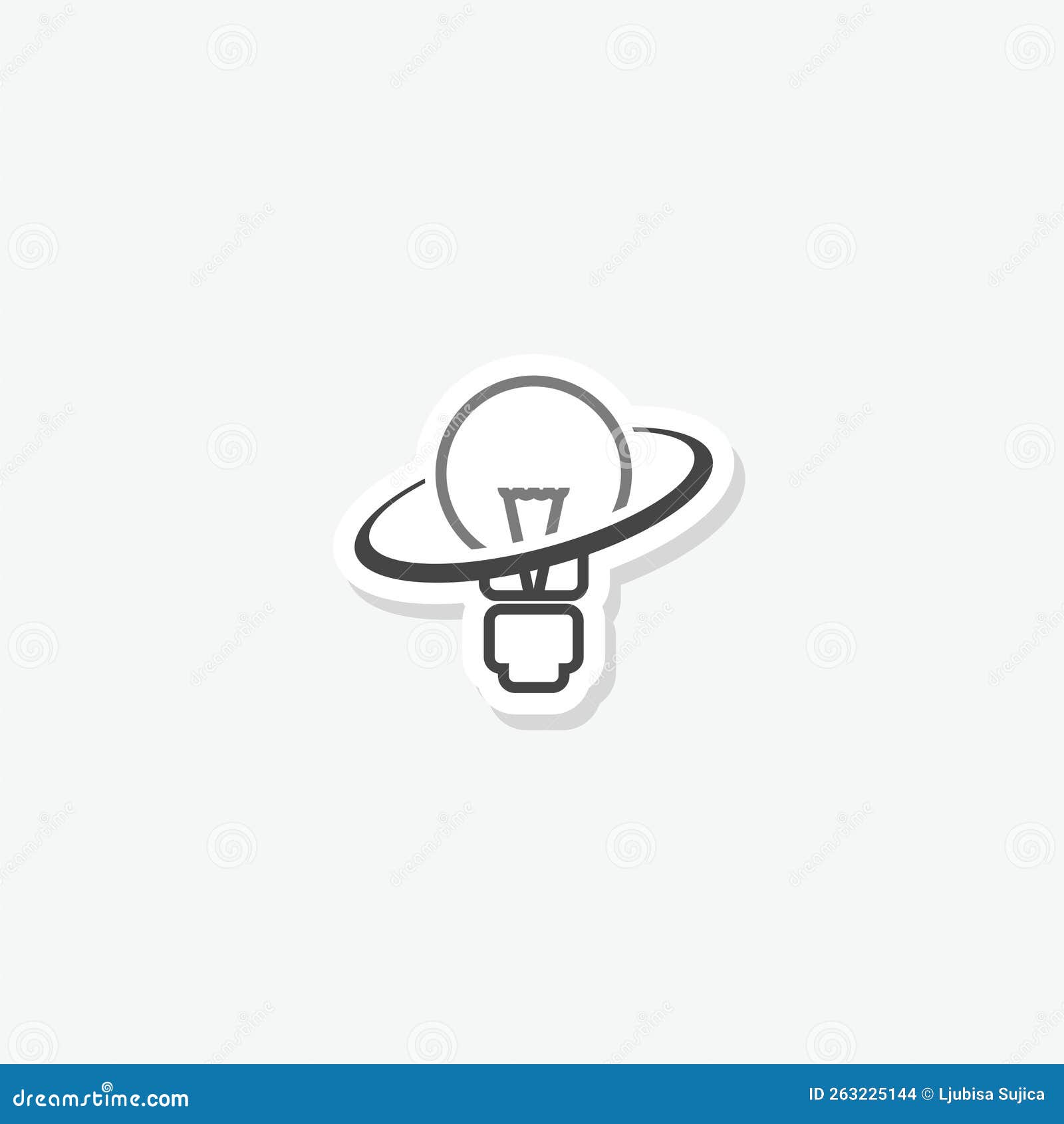 Light Bulb Technology Logo Sticker Stock Vector - Illustration of idea ...