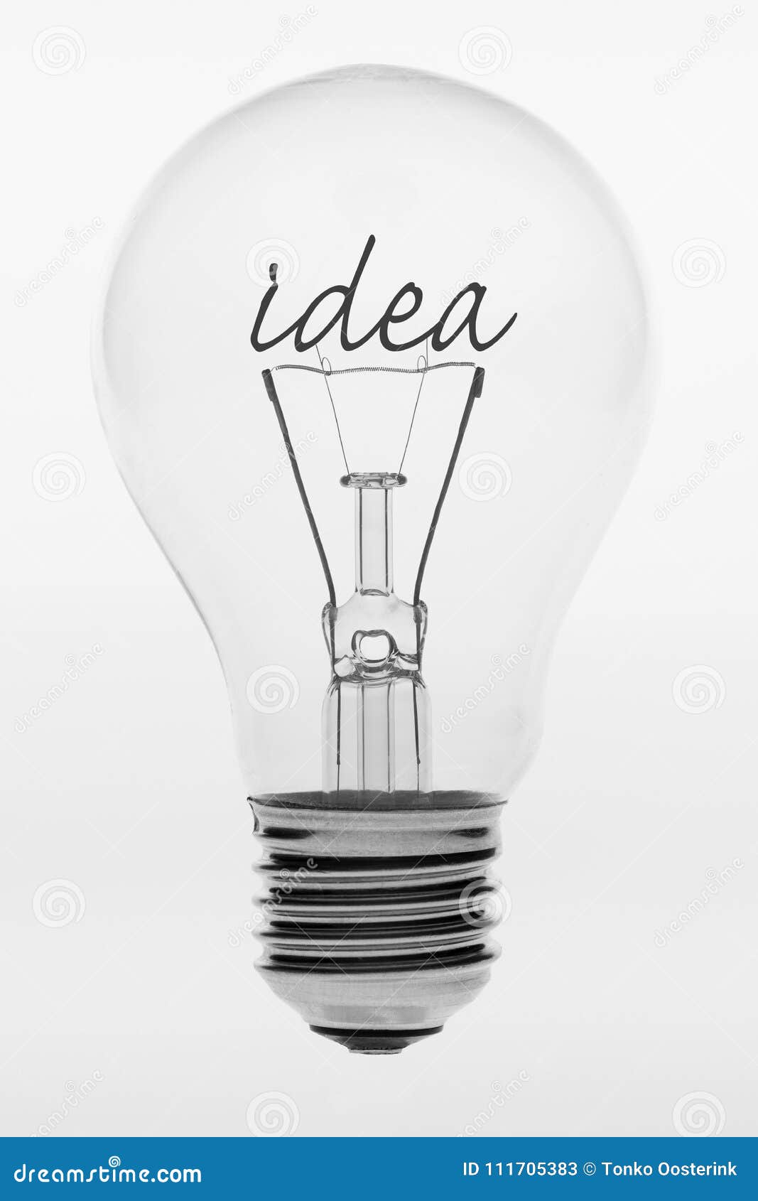 Light Bulb with the Text Idea Stock Image - Image of label, bygone ...